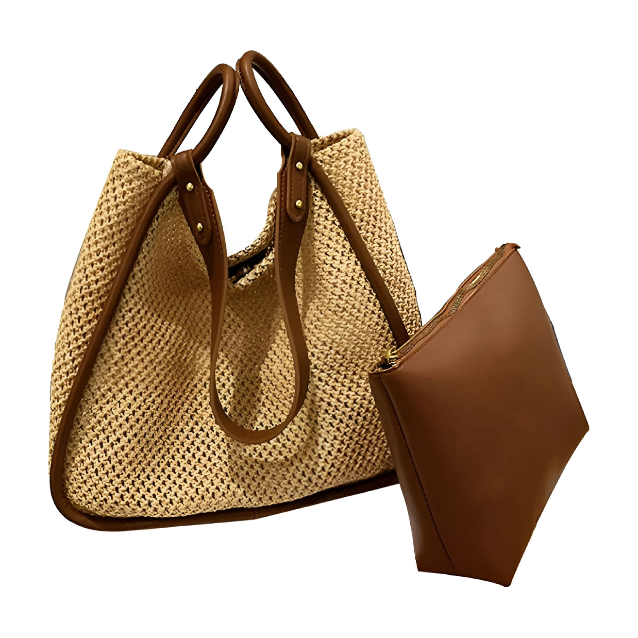 GASTROPOD Women Straw Bags Summer Rattan Hand-Woven Beach Large Tote ...