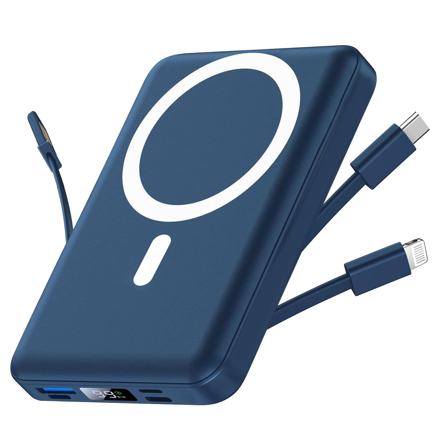 GASYESOY Portable Charger,10000mAh 20W Power Bank,Built-in Cables Fast ...