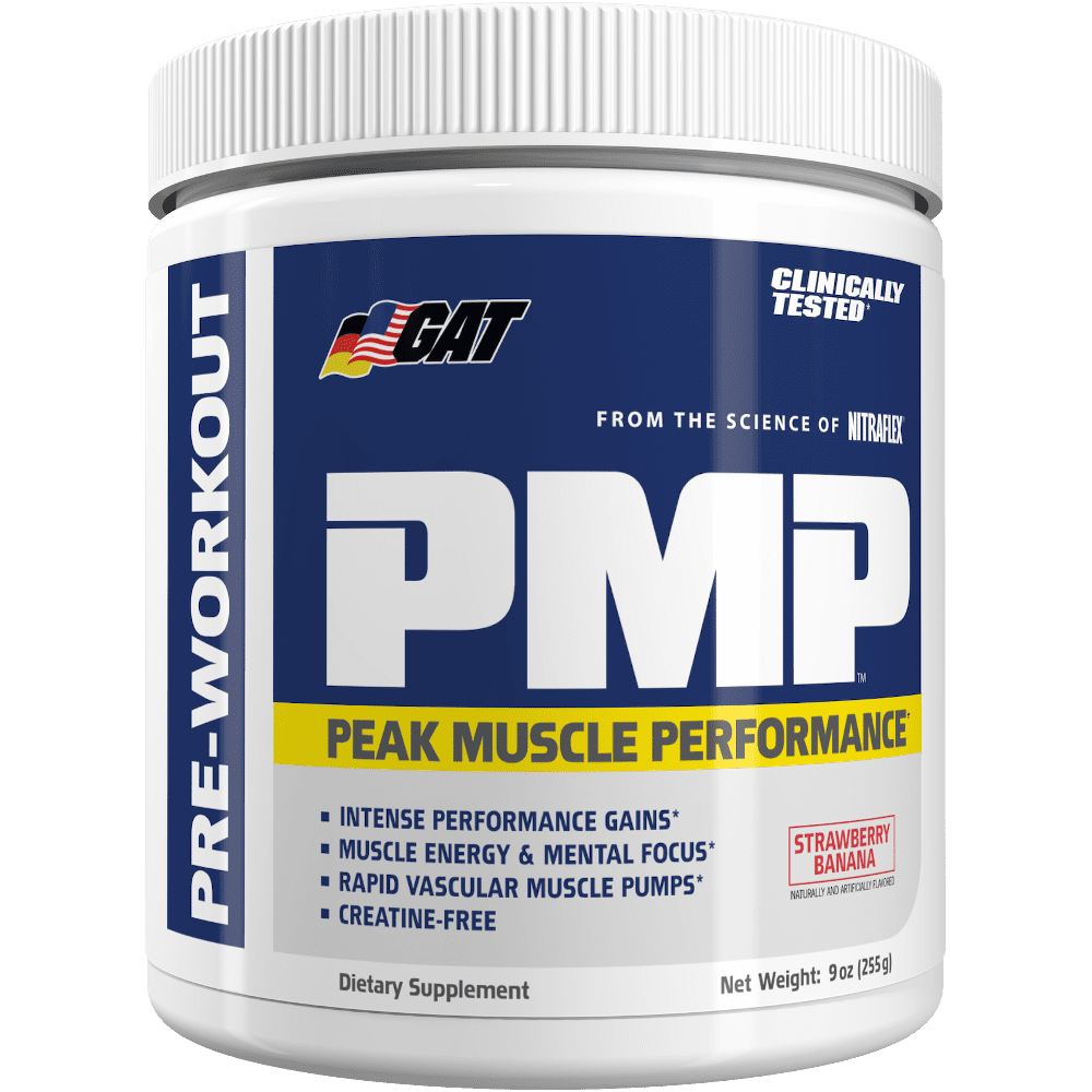 GAT Sport PMP Pre Workout Powder, Strawberry Banana, 30 Servings ...