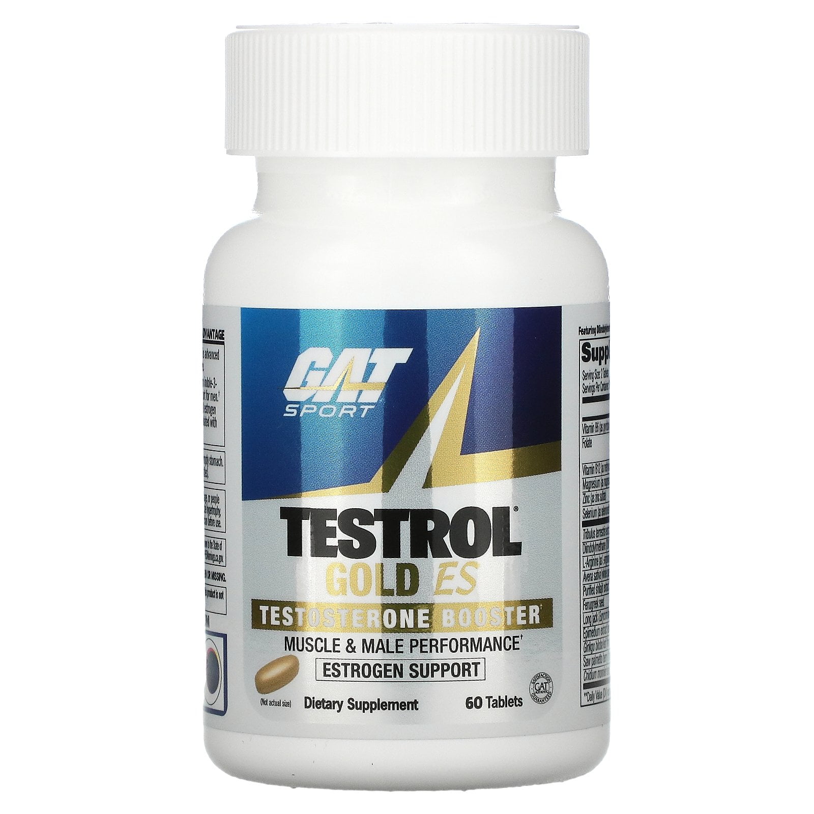 GAT Testrol Gold ES Testosterone Booster & Male Performance Supplement ...