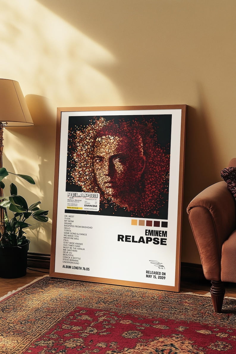 GATEGOO Poster Album Poster | Relapse Album Cover Print | Iconic Hip ...