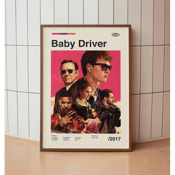 GATEGOO Poster Baby Driver Vintage Movie Poster - American Cinema ...