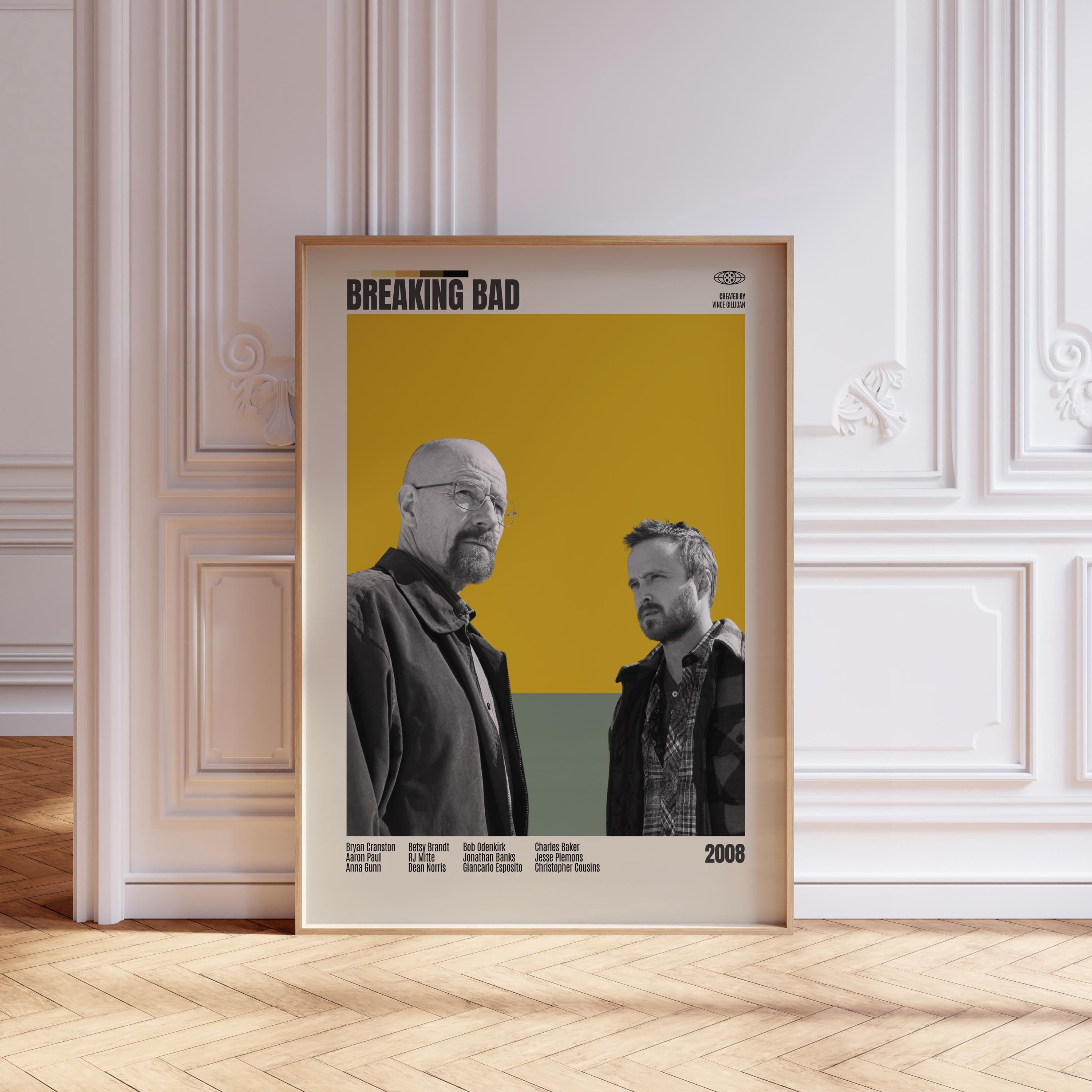 GATEGOO Poster Breaking Bad, Bryan Cranston, Midcentury, Retro Modern ...