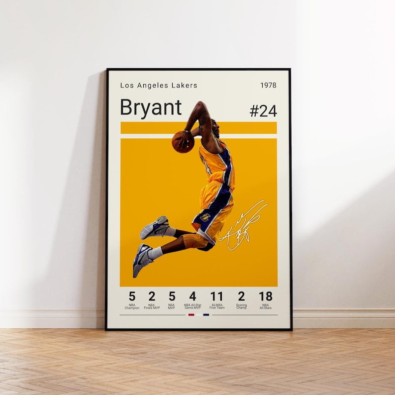 GATEGOO Poster Bryant Poster, La Poster, For Kobe Fan, Poster, Sports ...