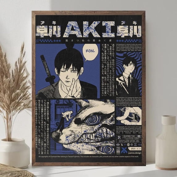 GATEGOO Poster Chainsaw Man Anime Poster | Power, Makima, Aki ...
