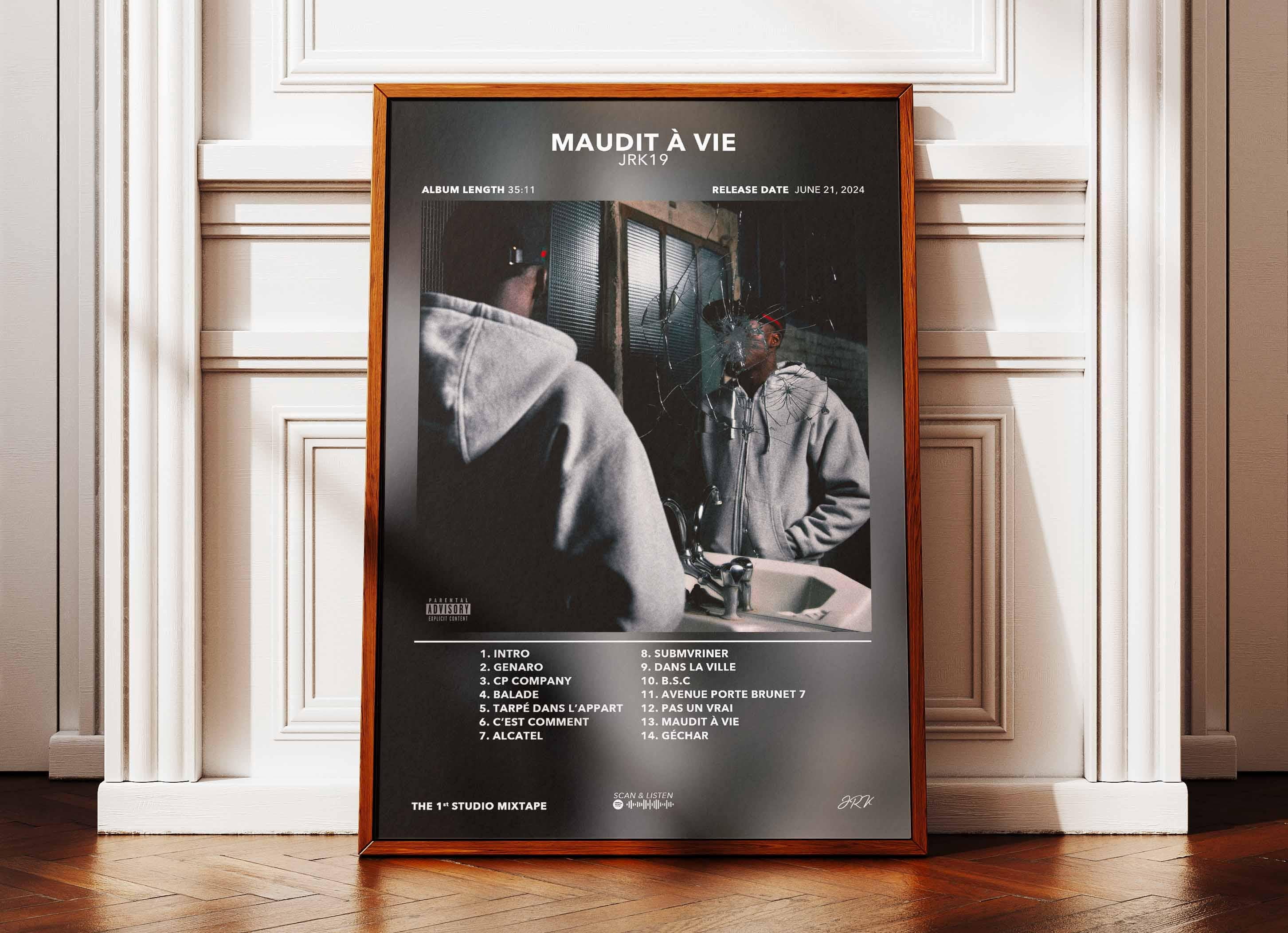 GATEGOO Poster Cursed For Life Jrk19 Album Poster | Jrk19 Album Poster ...