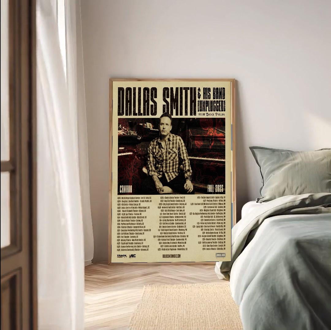 GATEGOO Poster Dallas Smith 2025 Unplugged Tour Poster Concert Wall Art ...