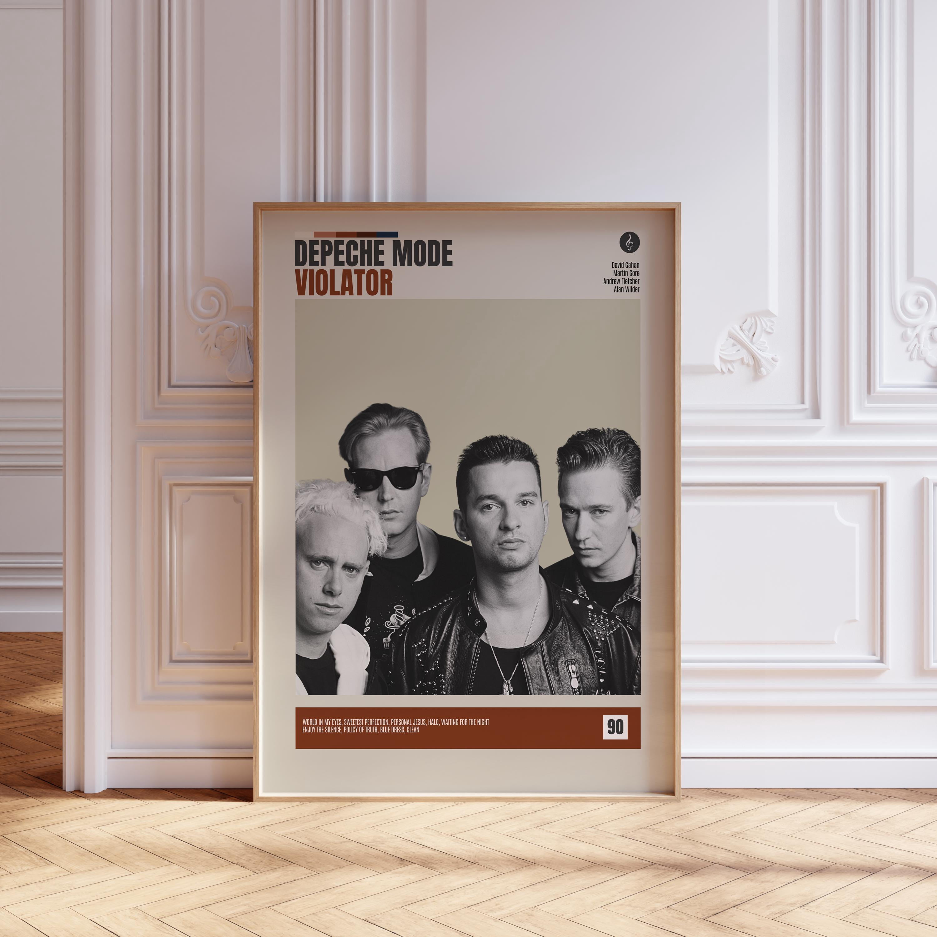 GATEGOO Poster Depeche Mode – Violator Poster, Dark Minimalist Album ...