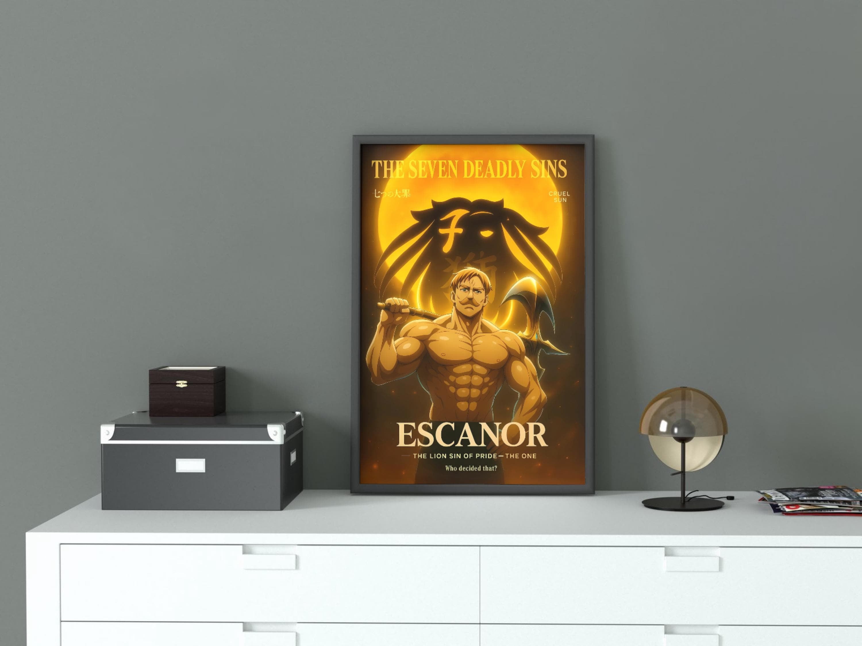 GATEGOO Poster Escanor Poster Print | The Seven Deadly Sins | The Sun ...