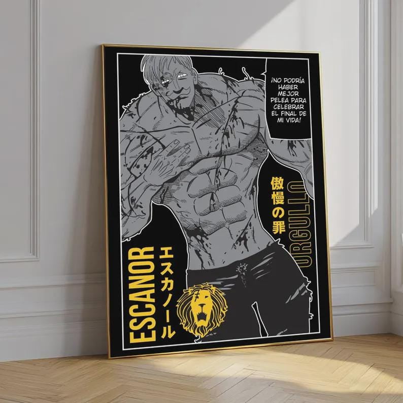 GATEGOO Poster Escanor Poster | The Seven Deadly Sins Anime Wall Art ...