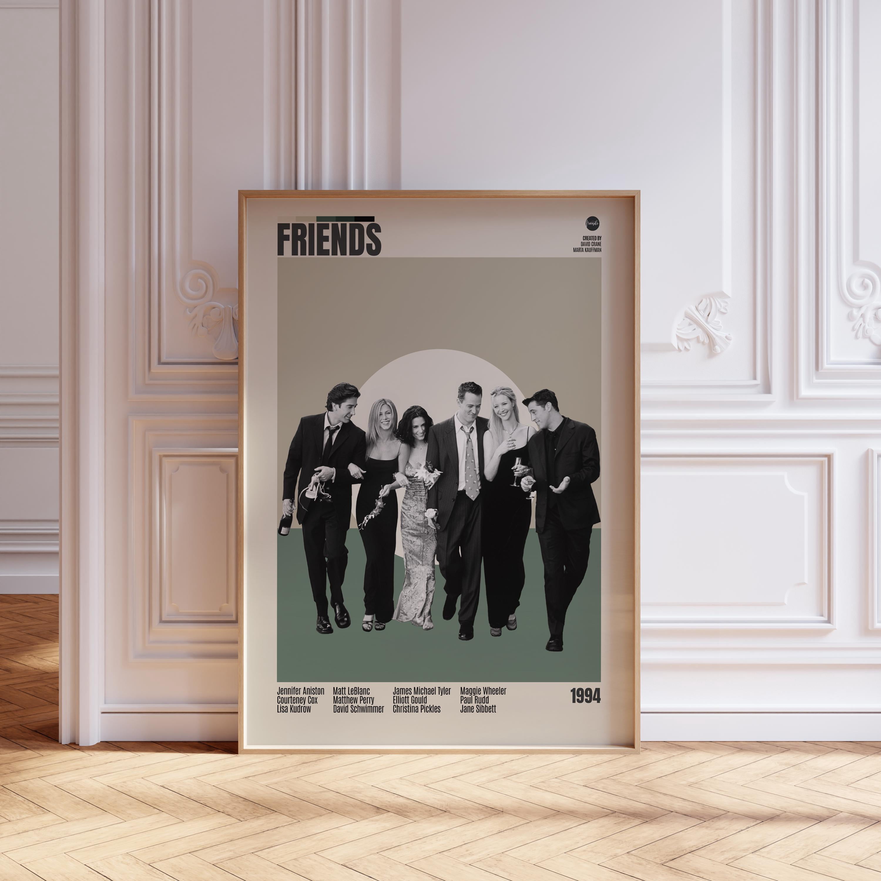 GATEGOO Poster Friends Poster, Friends Tv Series, Minimalist Midcentury ...