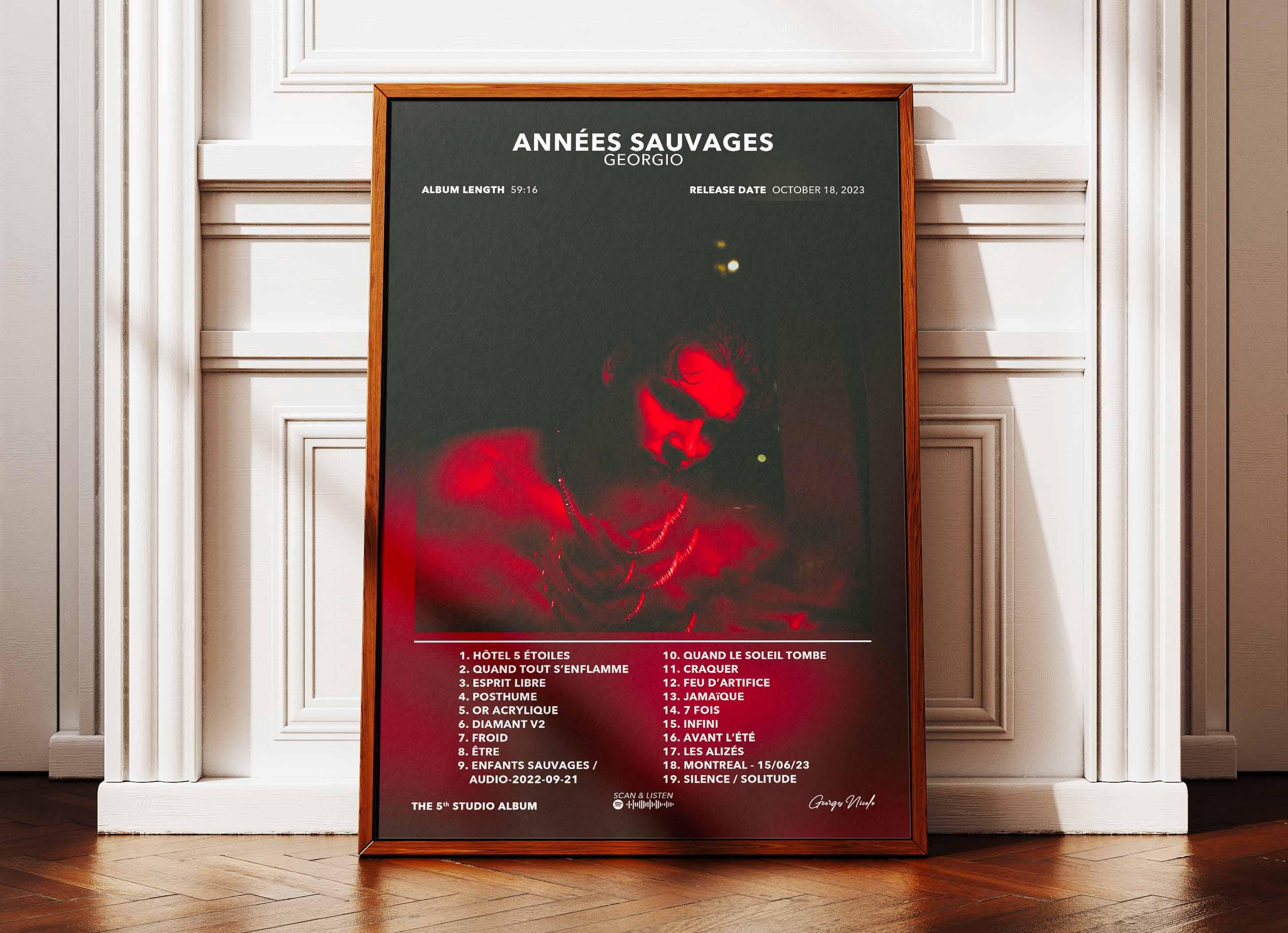 GATEGOO Poster Georgio Wild Years Album Poster | Georgio Album Poster ...