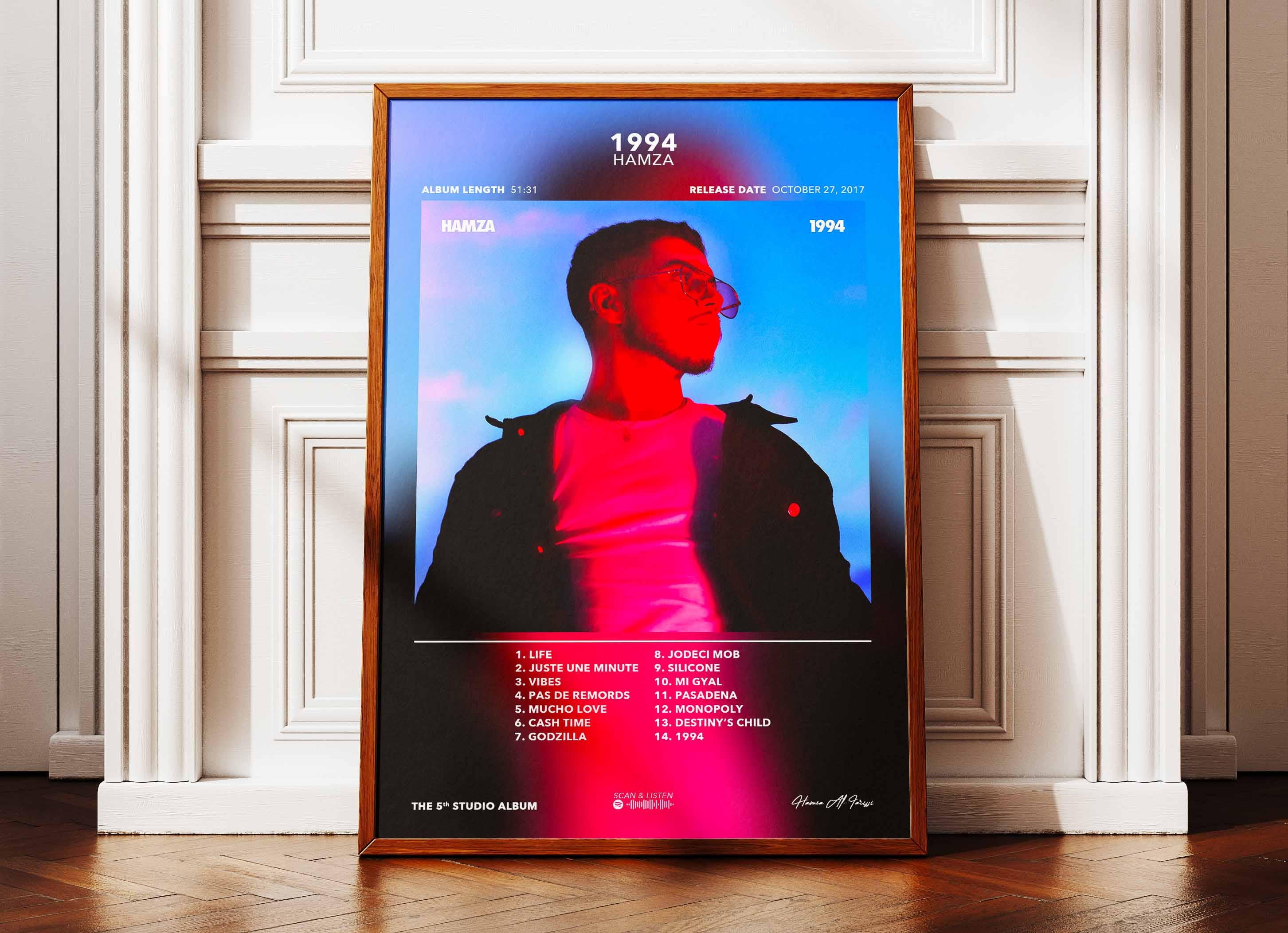 GATEGOO Poster Hamza 1994 Album Poster | Hamza Album Poster | Rapper ...