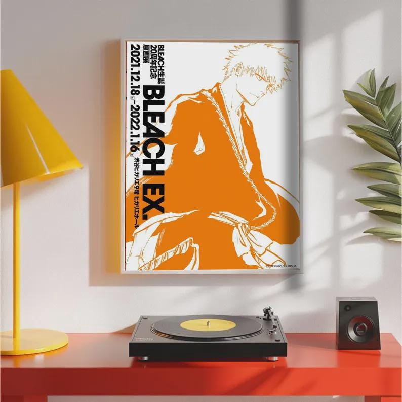 GATEGOO Poster Ichigo Kurosaki Bleach Anime Poster: Manga Art Print ...