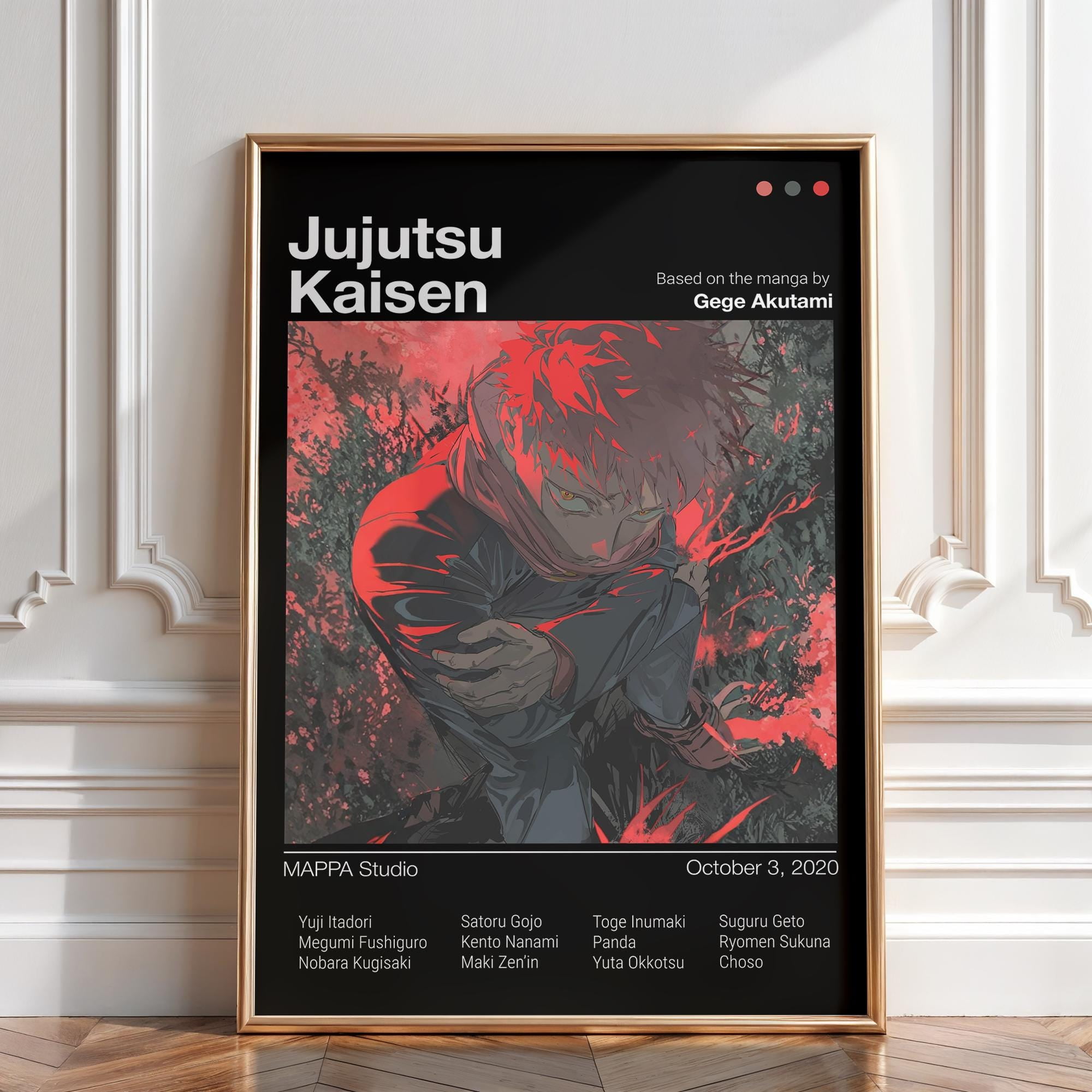 GATEGOO Poster Jujutsu Kaisen Yuji Itadori Manga Poster, Wall Art Print ...