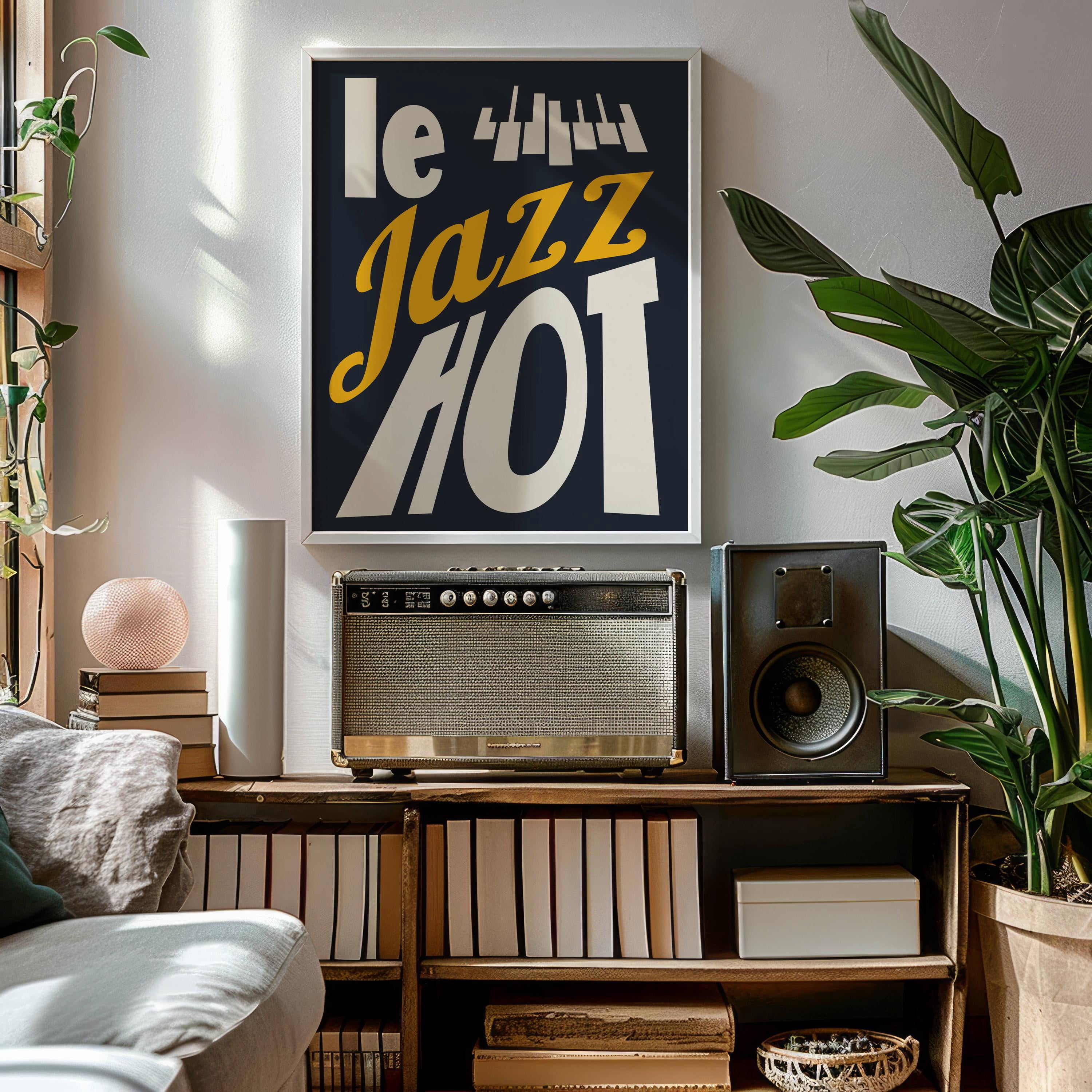 GATEGOO Poster Le Jazz Hot Music Theatre Poster, Music Room Decor ...