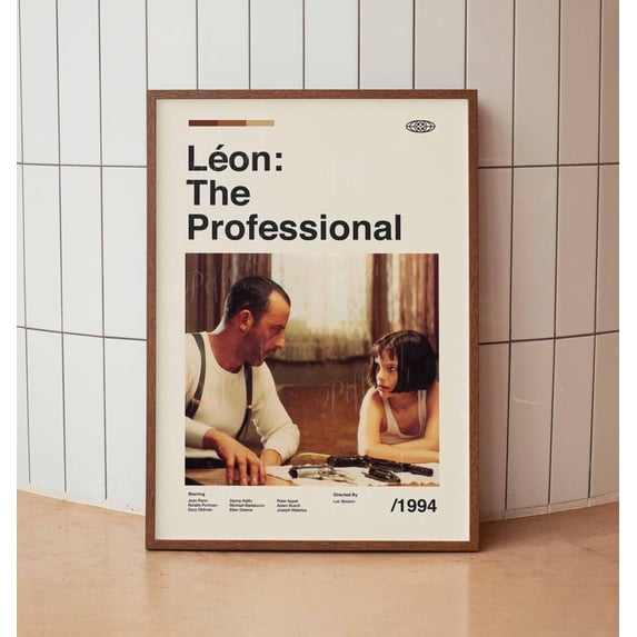 GATEGOO Poster Leon The Professional Wall Art Print - Jean Reno Luc ...