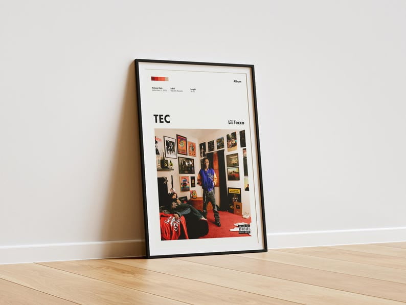 GATEGOO Poster Lil Tecca - Tec Album Cover Digital Poster - Album Cover ...