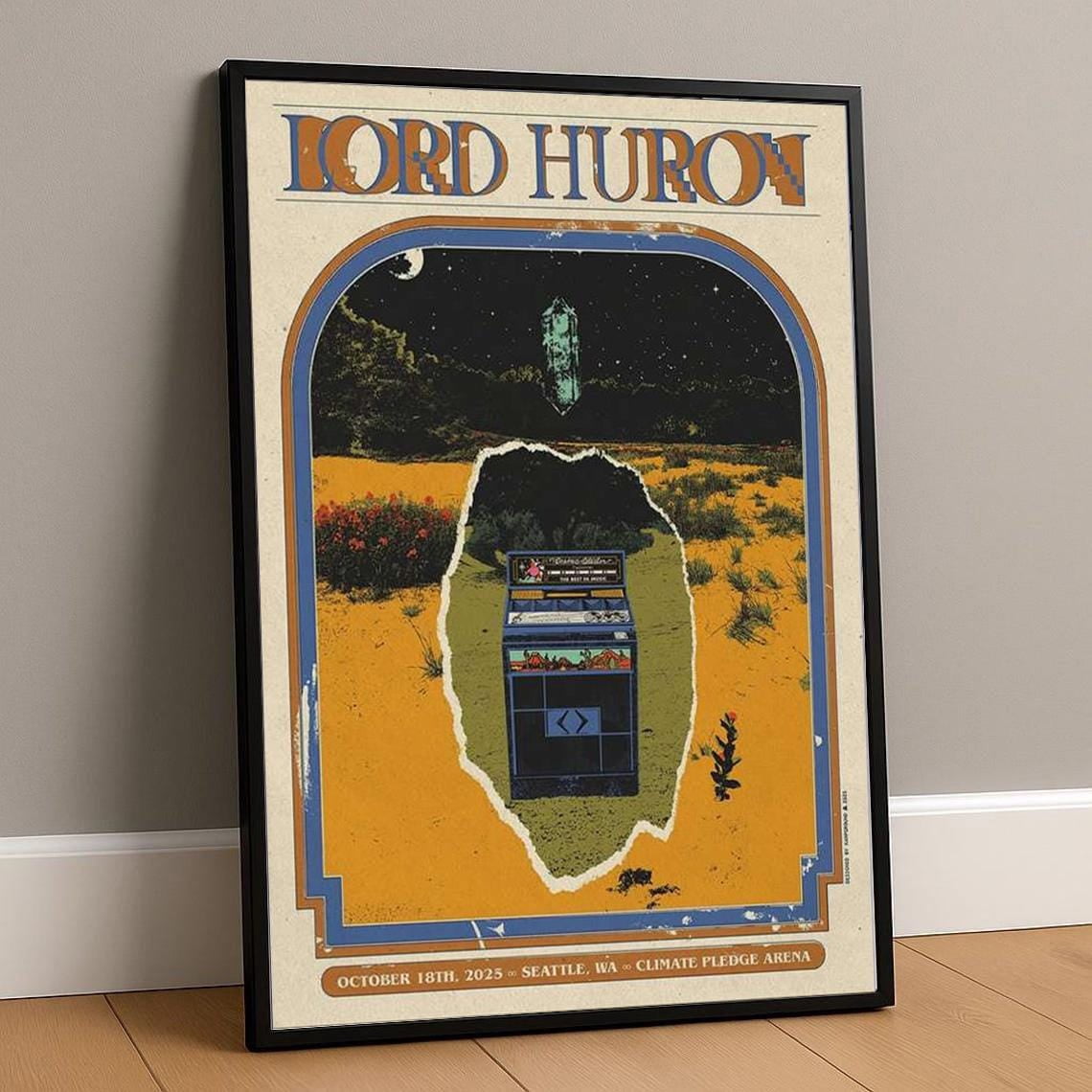 GATEGOO Poster Lord Huron Tour Seattle, Wa 10.18.2025 Poster 8X12 ...