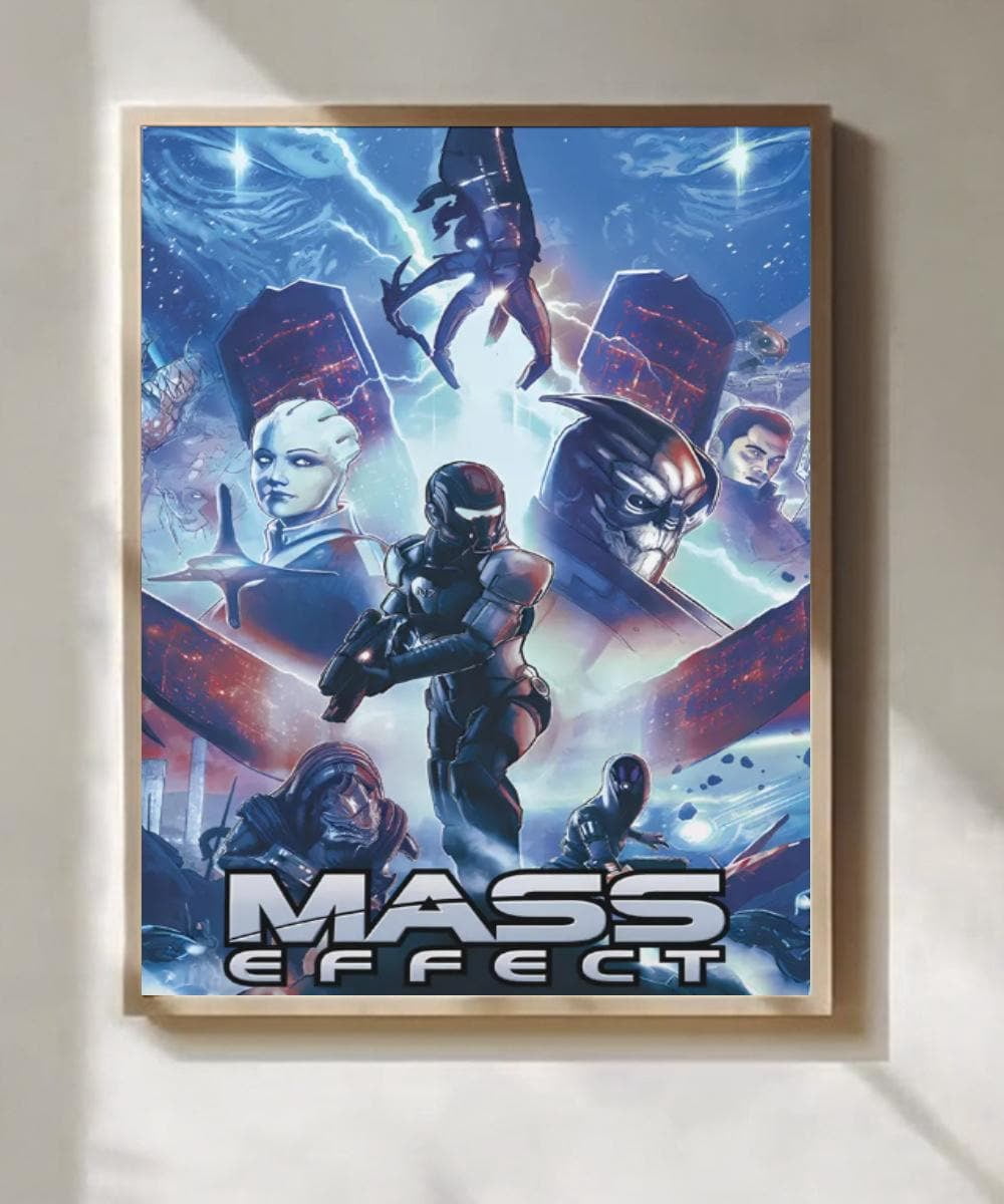 GATEGOO Poster Mass Effect Game Poster Wall Art Print Scifi Rpg Video ...