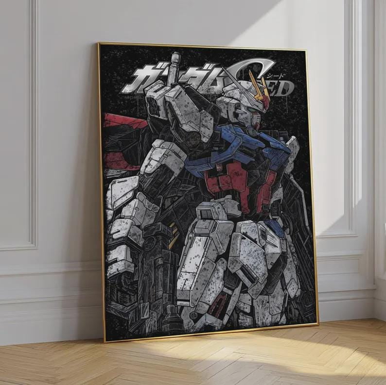 GATEGOO Poster Mecha Poster Set | Anime Robot Wall Art 12X18, UNFRAMED ...