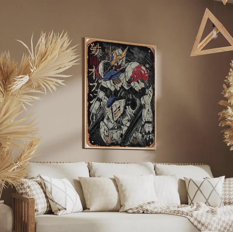 GATEGOO Poster Mecha Poster Set | Anime Robot Wall Art 8X12, UNFRAMED ...