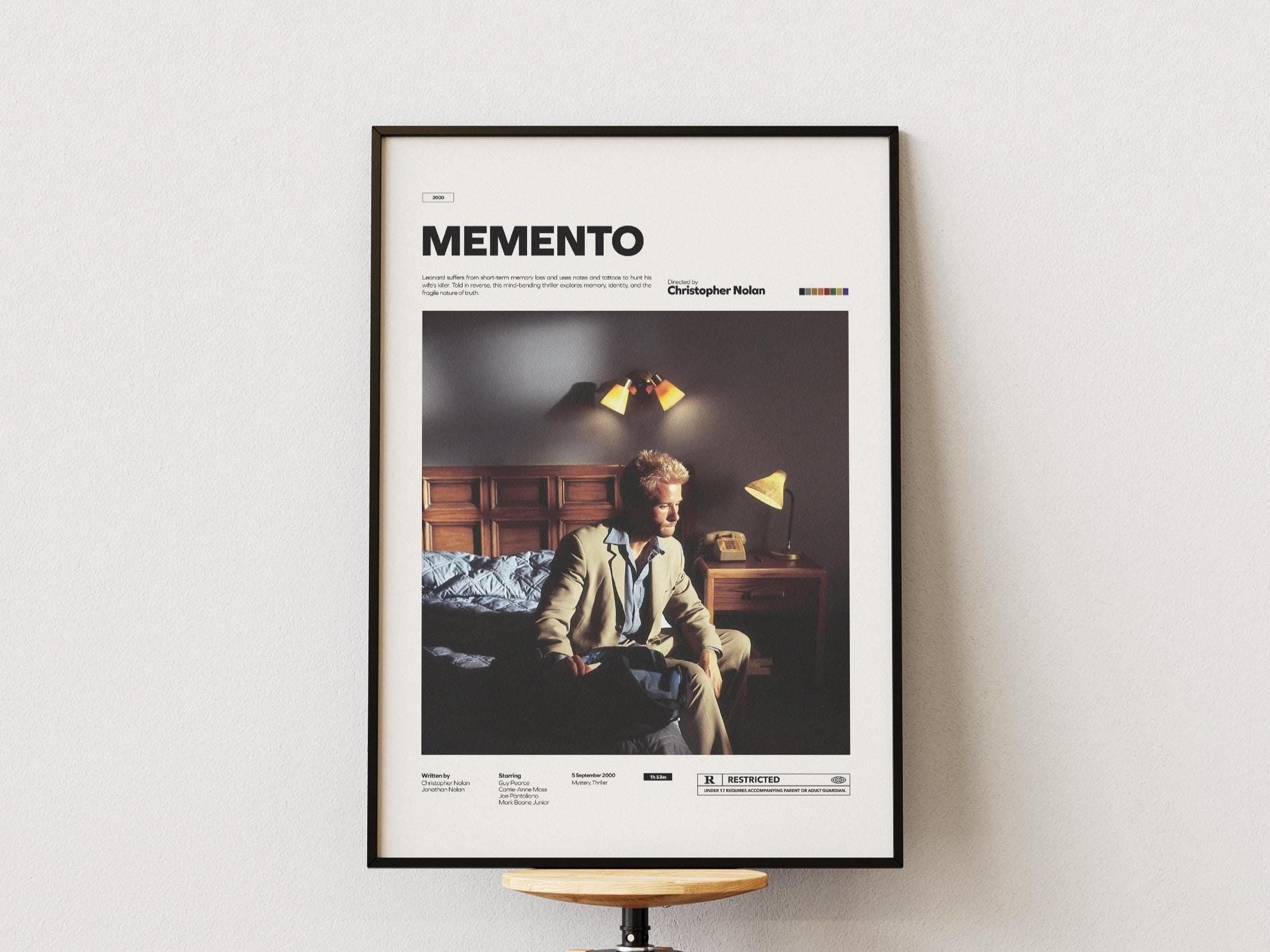 GATEGOO Poster Meto Poster, Christopher Nolan'S Film Meto Print, Guy ...