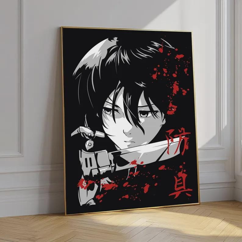 GATEGOO Poster Mikasa Ackerman Poster | Attack On Titan Anime Wall Art ...