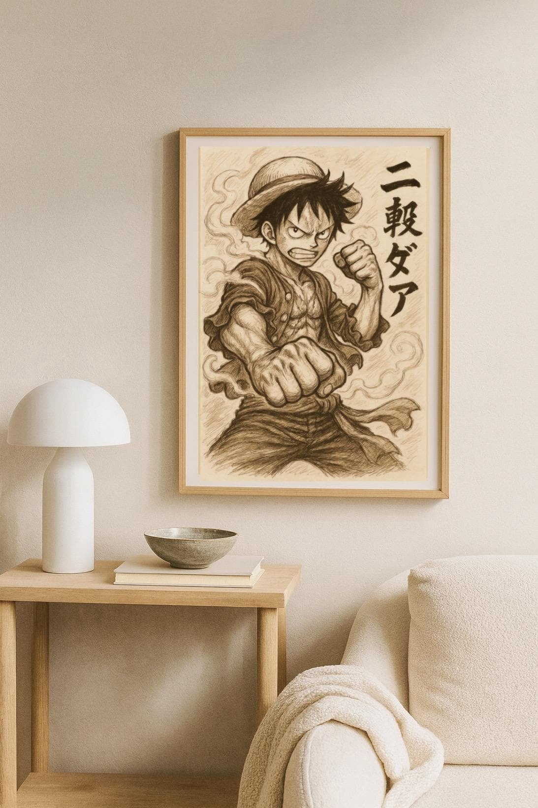GATEGOO Poster Monkey D. Luffy Sketch Poster Ll One Piece Decoration ...