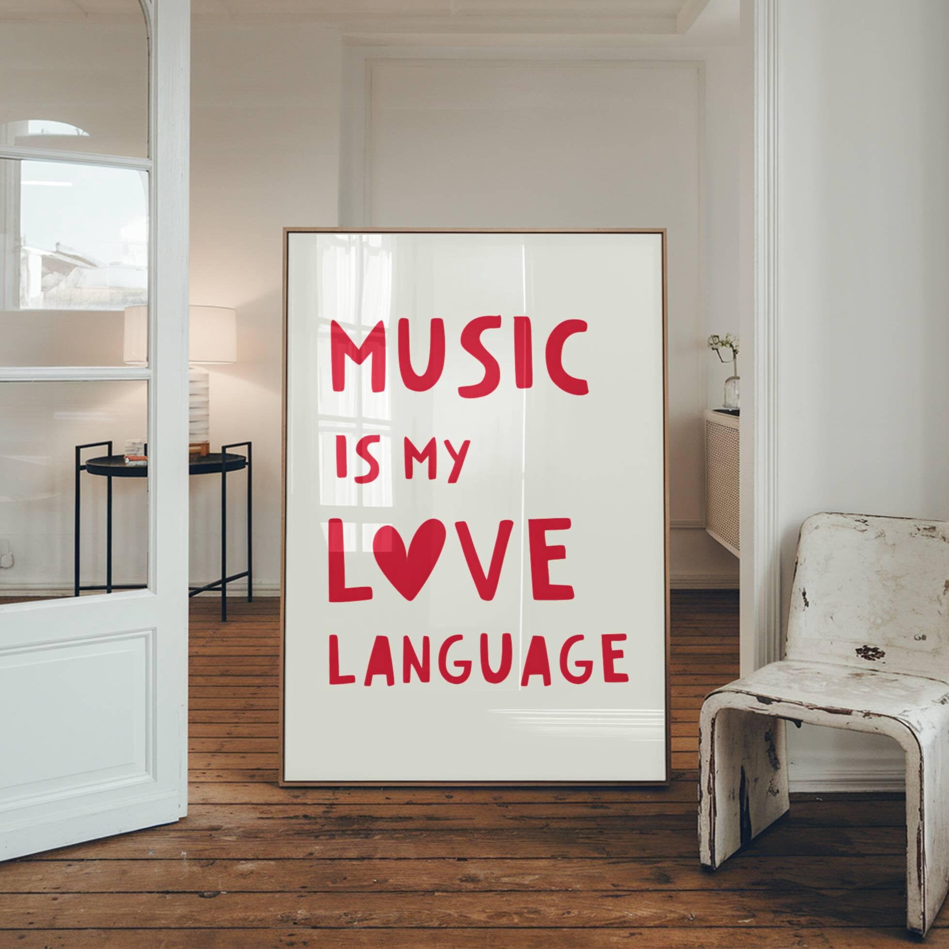 GATEGOO Poster Music Lover Wall Art, Valentine Music Classroom Decor ...