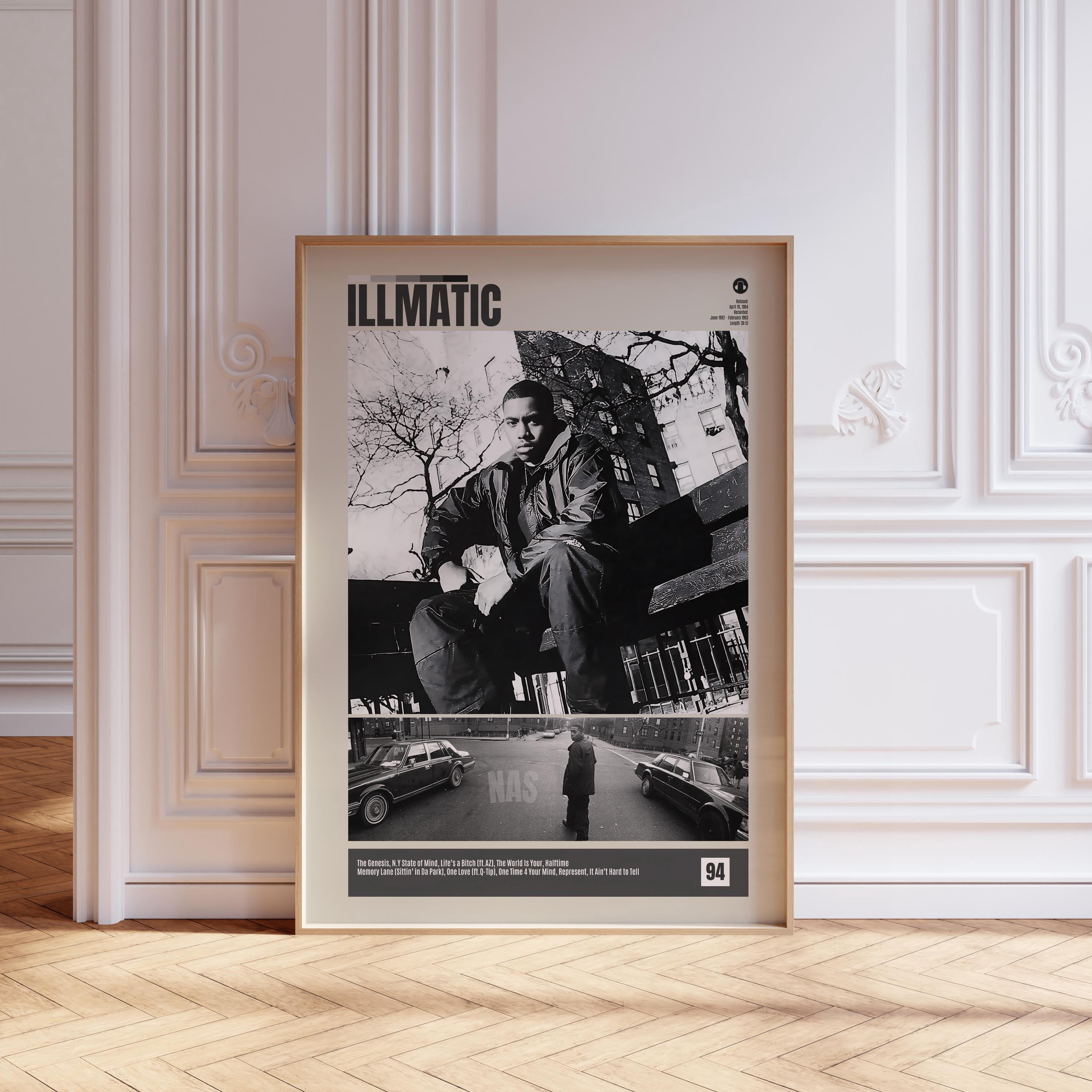 GATEGOO Poster Nas Poster Print, Illmatic Poster, Nas Music Poster ...