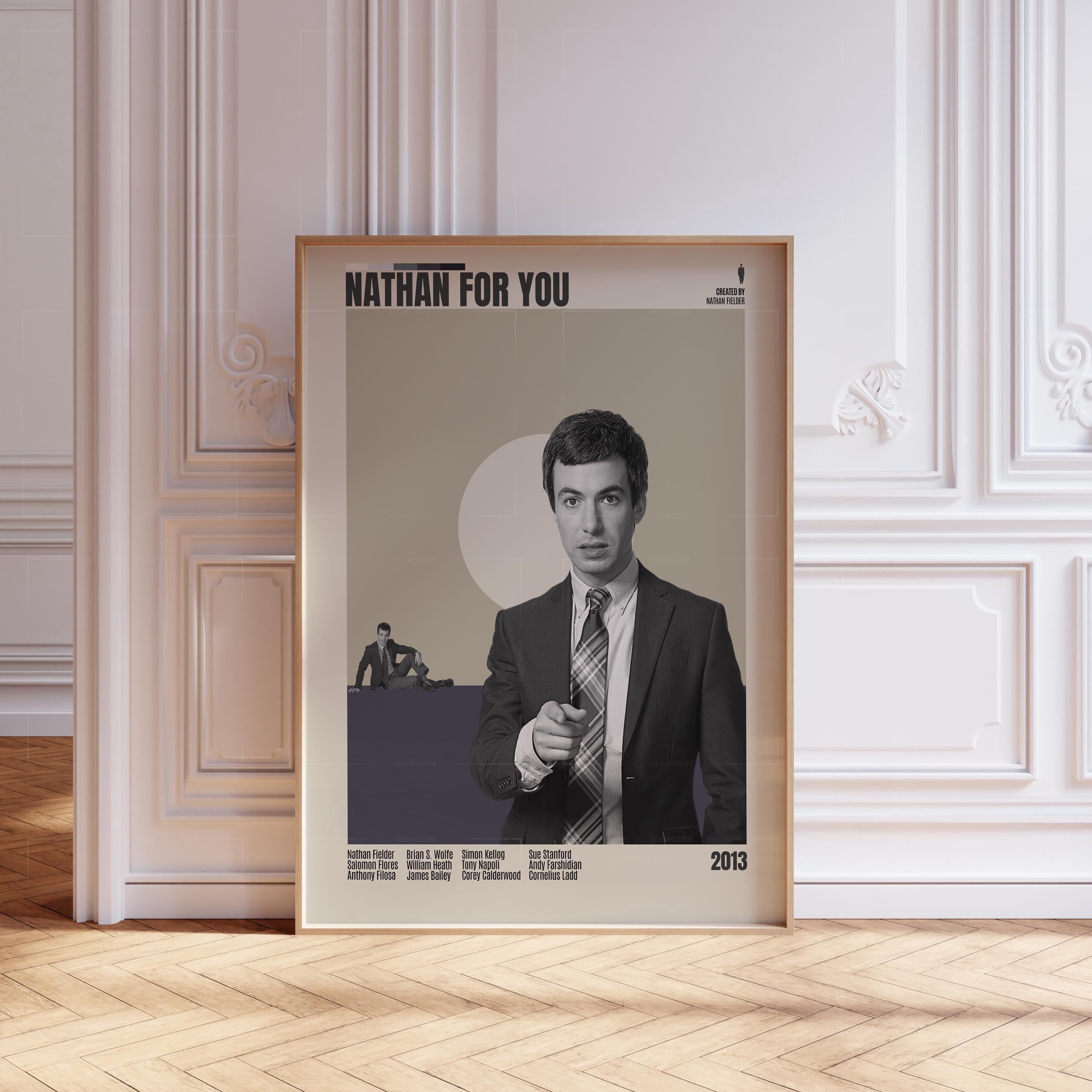 GATEGOO Poster Nathan For You, Nathan Fielder, Midcentury, Retro Modern ...