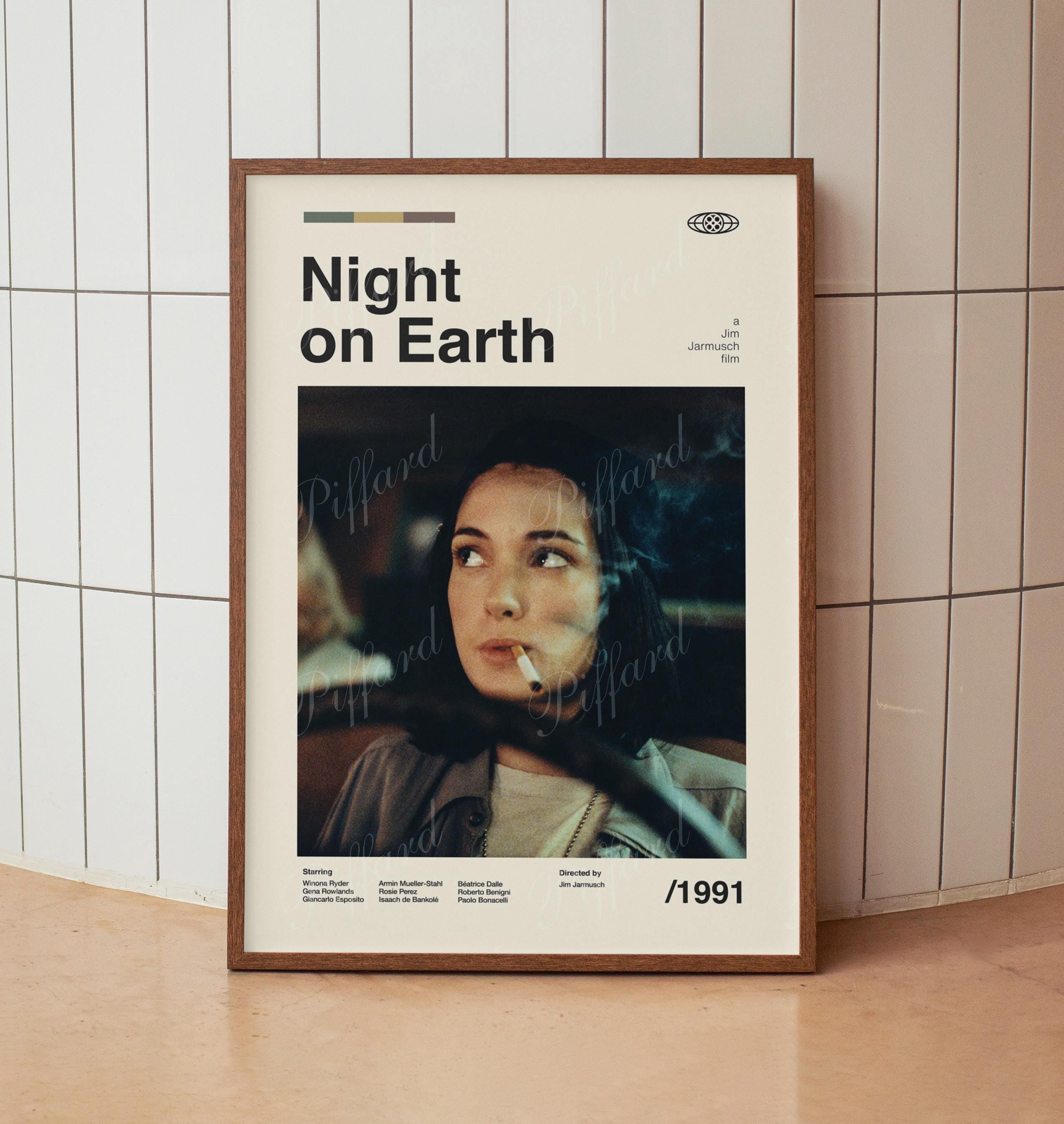 GATEGOO Poster Night On Earth Vintage Movie Poster- Jim Jarmush Winona ...