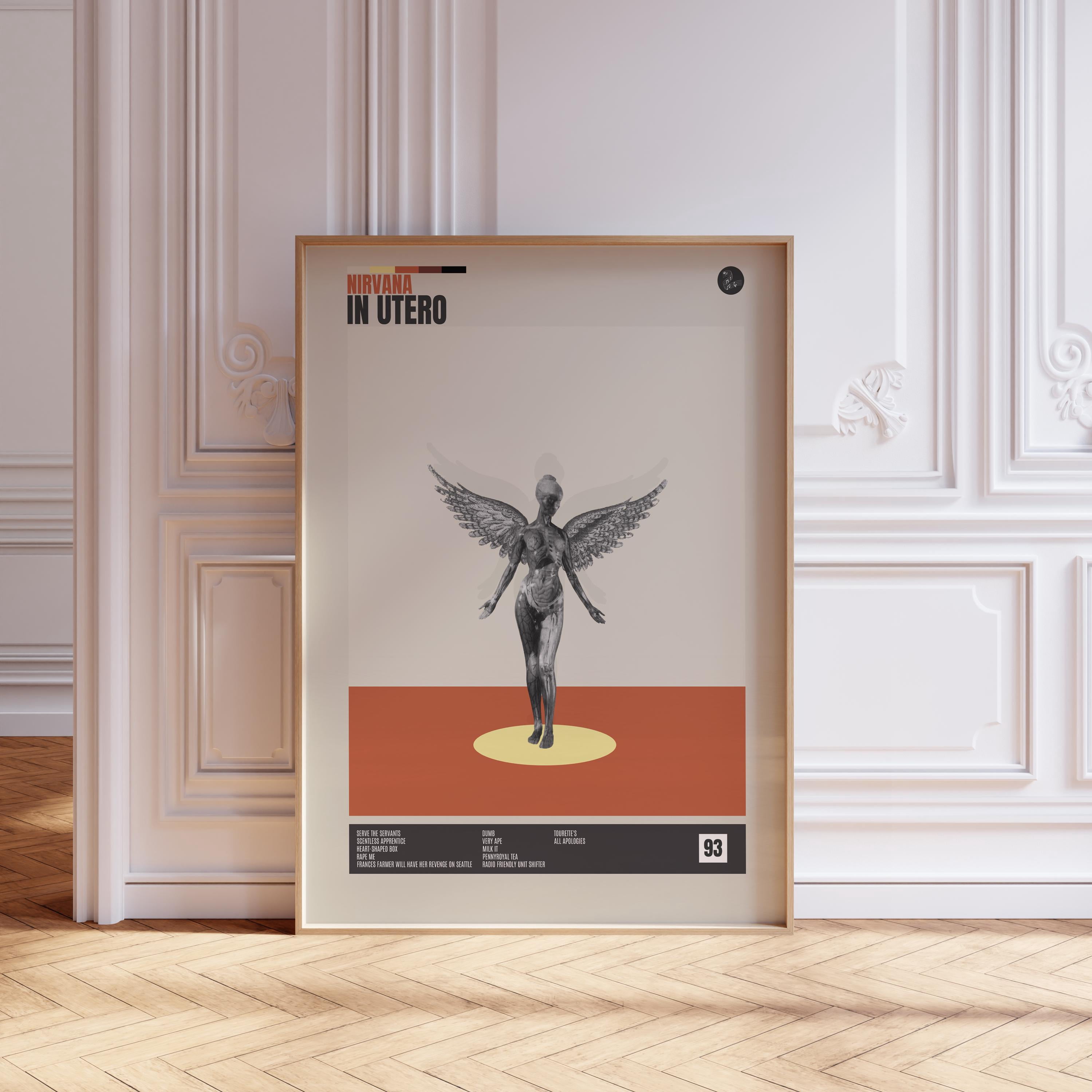 GATEGOO Poster Nirvana In Utero Album Cover Poster, Nirvana Merch Wall ...