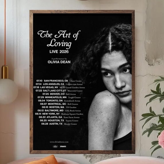 GATEGOO Poster Olivia Dean Concert Poster – The Art Of Loving Tour ...