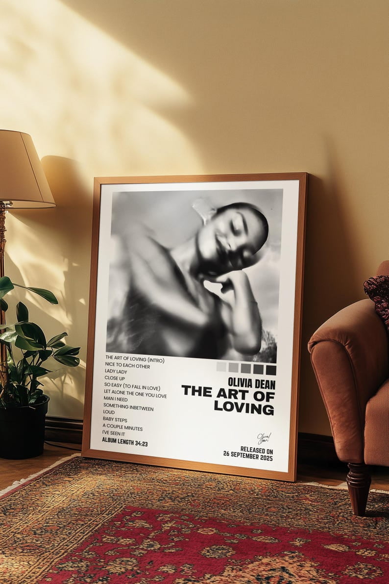 GATEGOO Poster Olivia Dean Poster | The Art Of Loving Album Cover Print | Trendy Music Wall Art ...