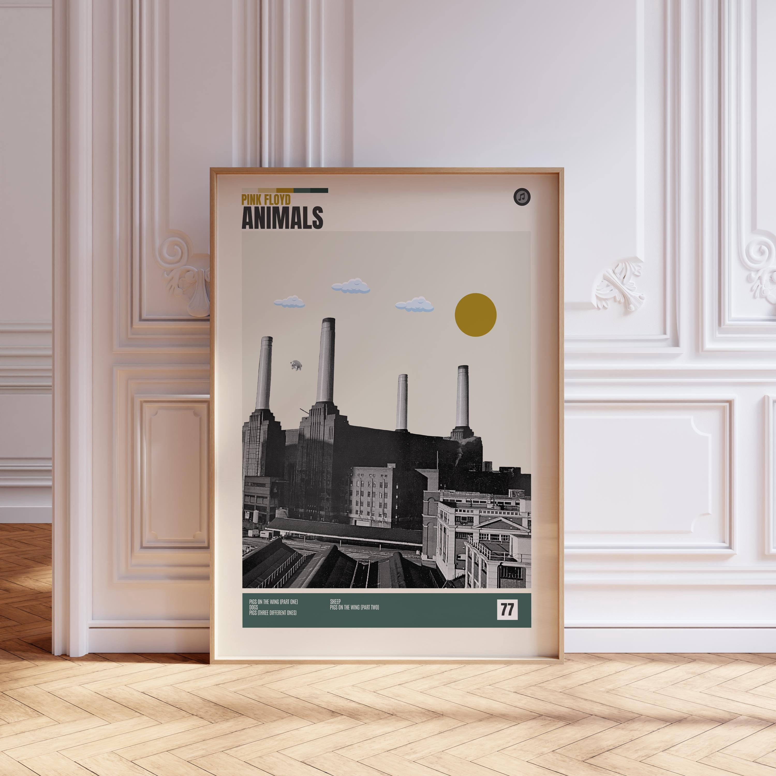 GATEGOO Poster Pink Floyd Poster, Animals Poster, Music Poster, Classic ...