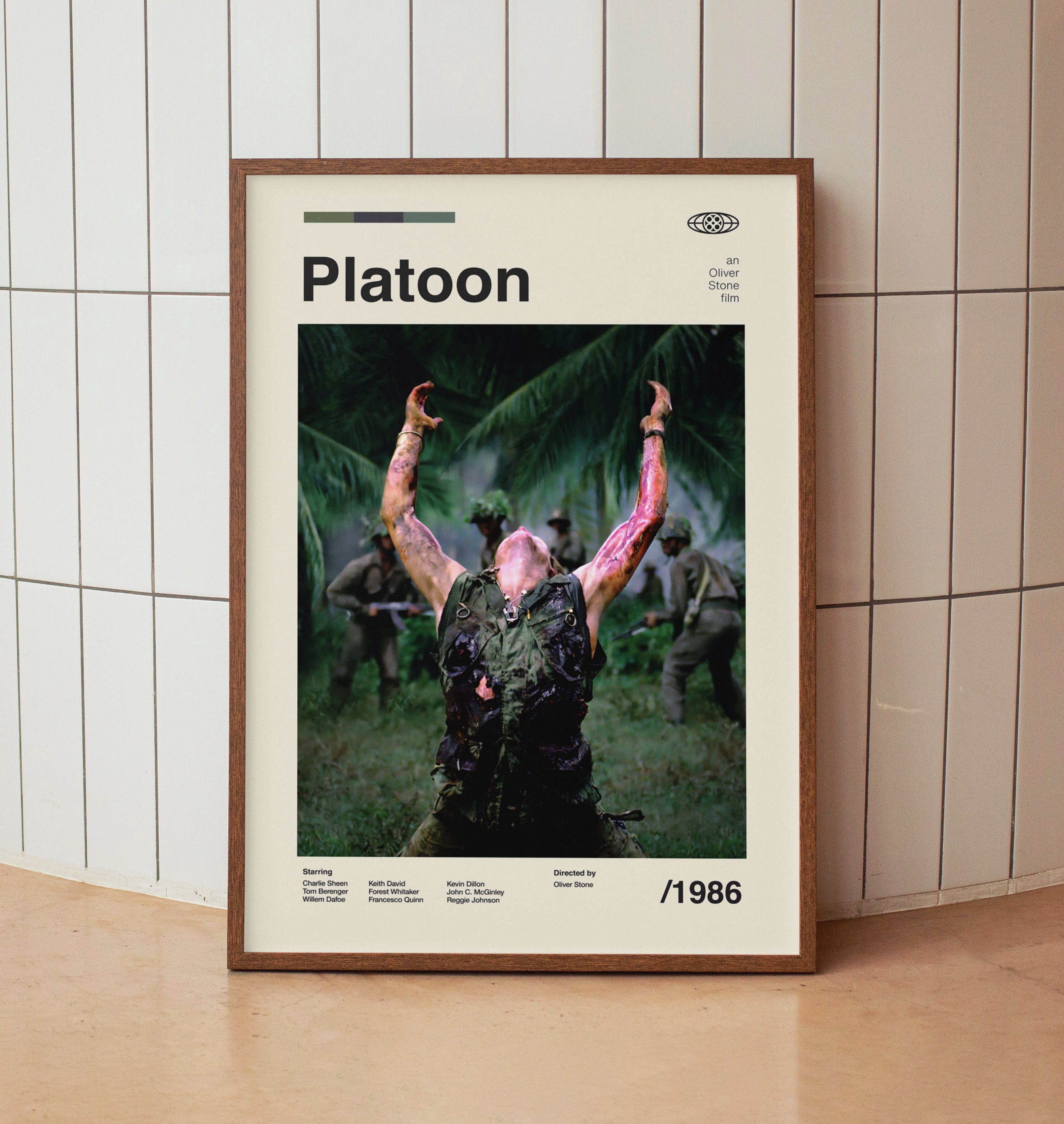 GATEGOO Poster Platoon Wall Art Print - Charlie Sheen Oliver Stone ...