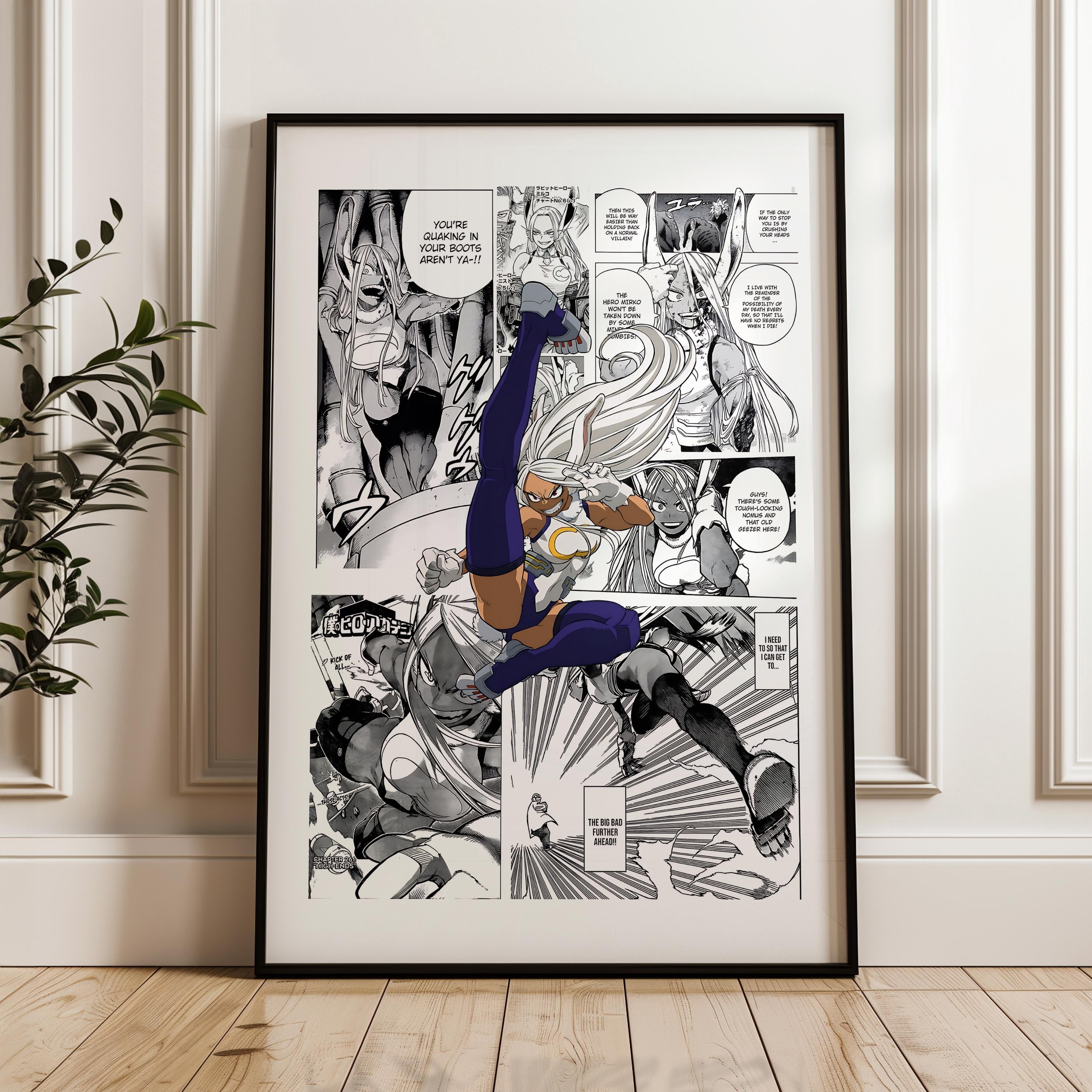 GATEGOO Poster Poster My Hero Academia Mirko Manga Poster: Anime Print ...