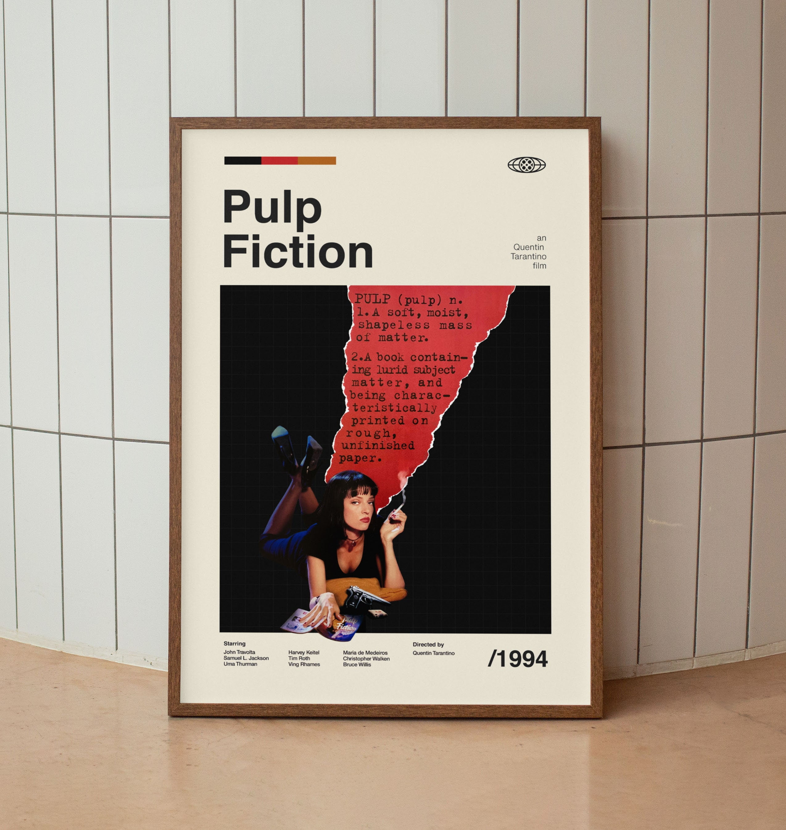 GATEGOO Poster Pulp Fiction Wall Art Print - Uma Thurman John Travolta ...
