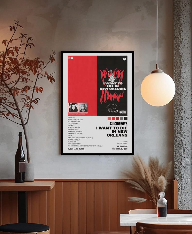 GATEGOO Poster Punk Rap Band Album Cover Print | Emo Hip Hop Music Wall ...