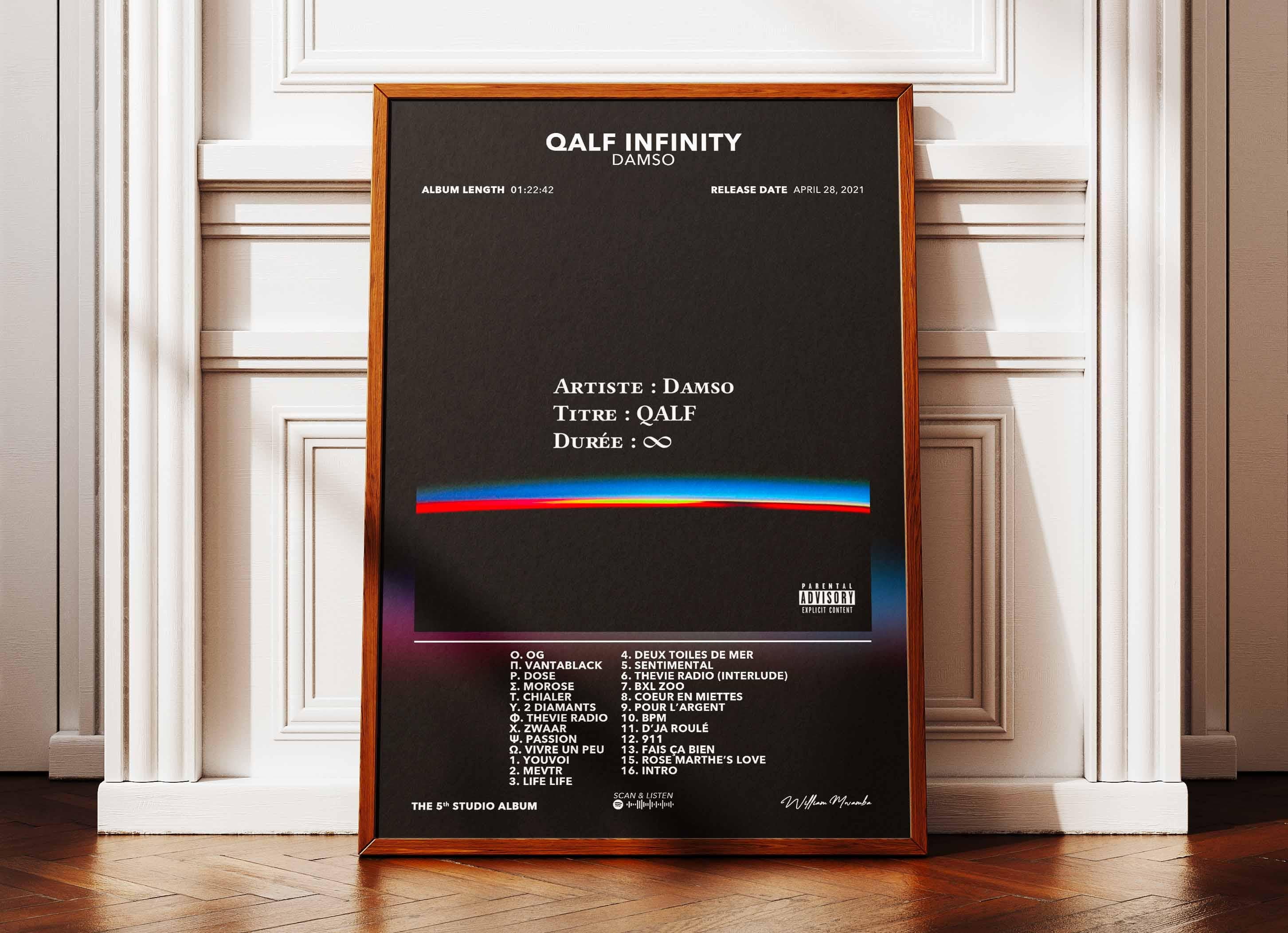 GATEGOO Poster Qalf Infinity Album Poster By Damso | Damso Album Poster ...