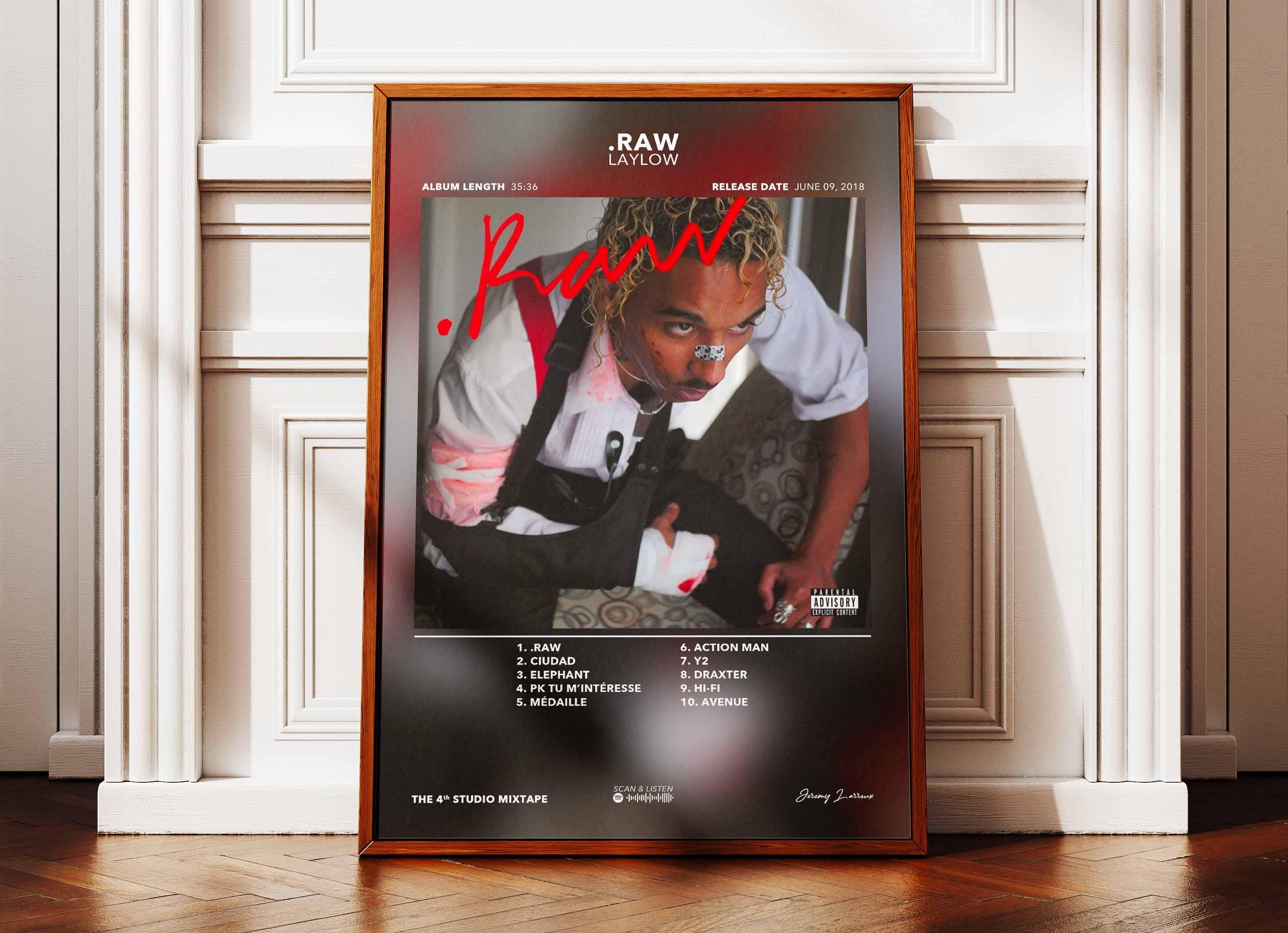 GATEGOO Poster Raw Laylow Album Poster | Laylow Raw Poster | Album ...