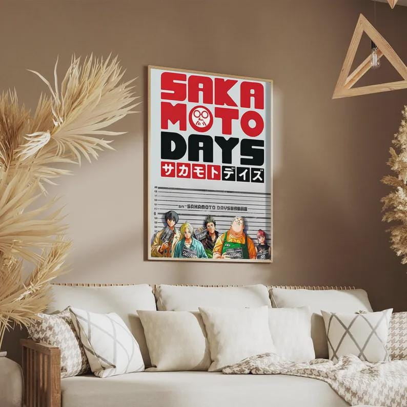 GATEGOO Poster Sakamoto Days Anime Poster – Japanese Manga Wall Art ...
