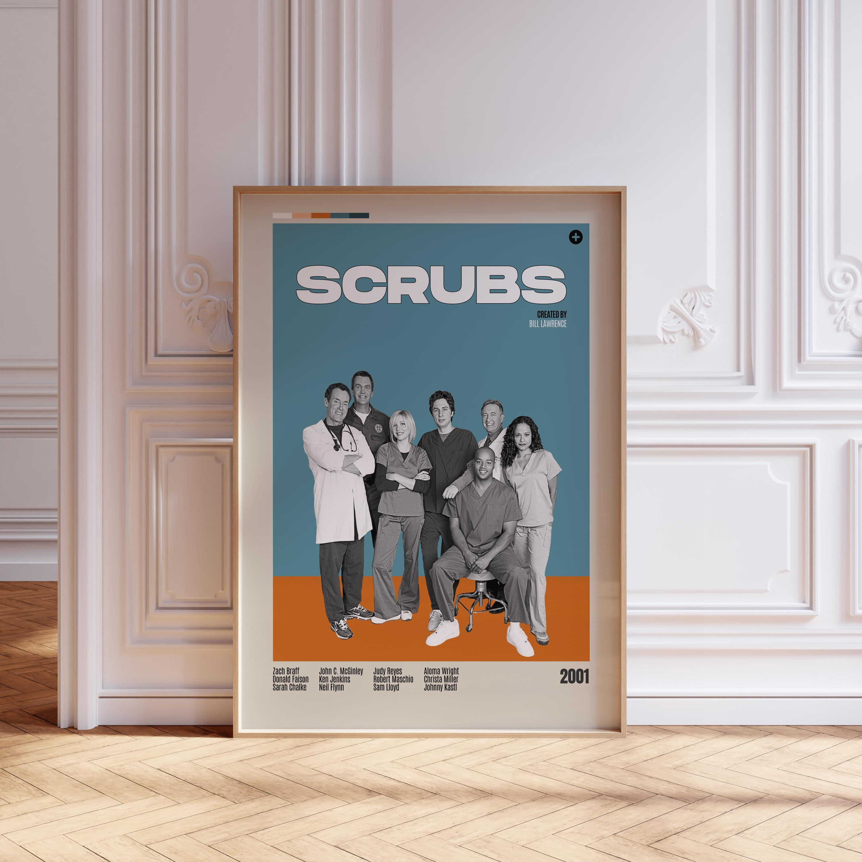 GATEGOO Poster Scrubs Poster, Scrubs Tv Series, Retro Movie Print ...