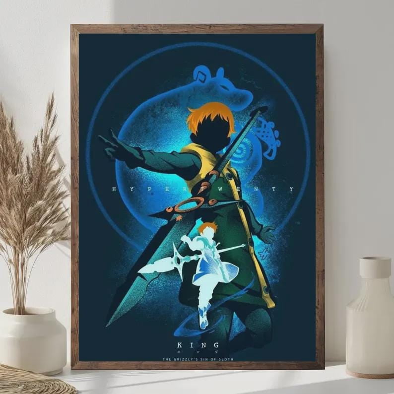 GATEGOO Poster Seven Deadly Sins Anime Poster Set, Escanor King Merlin ...