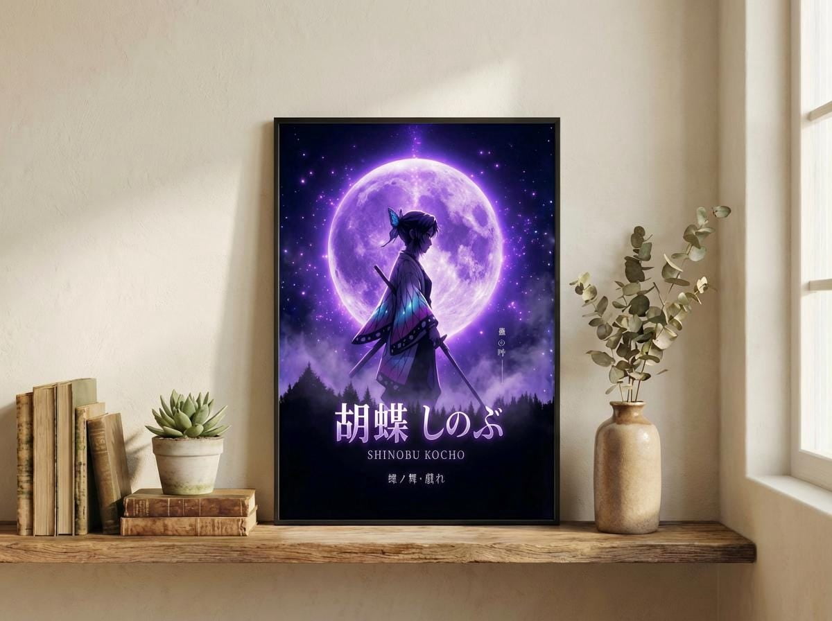 GATEGOO Poster Shinobu Kocho Insect Hashira Poster Matte Vertical ...
