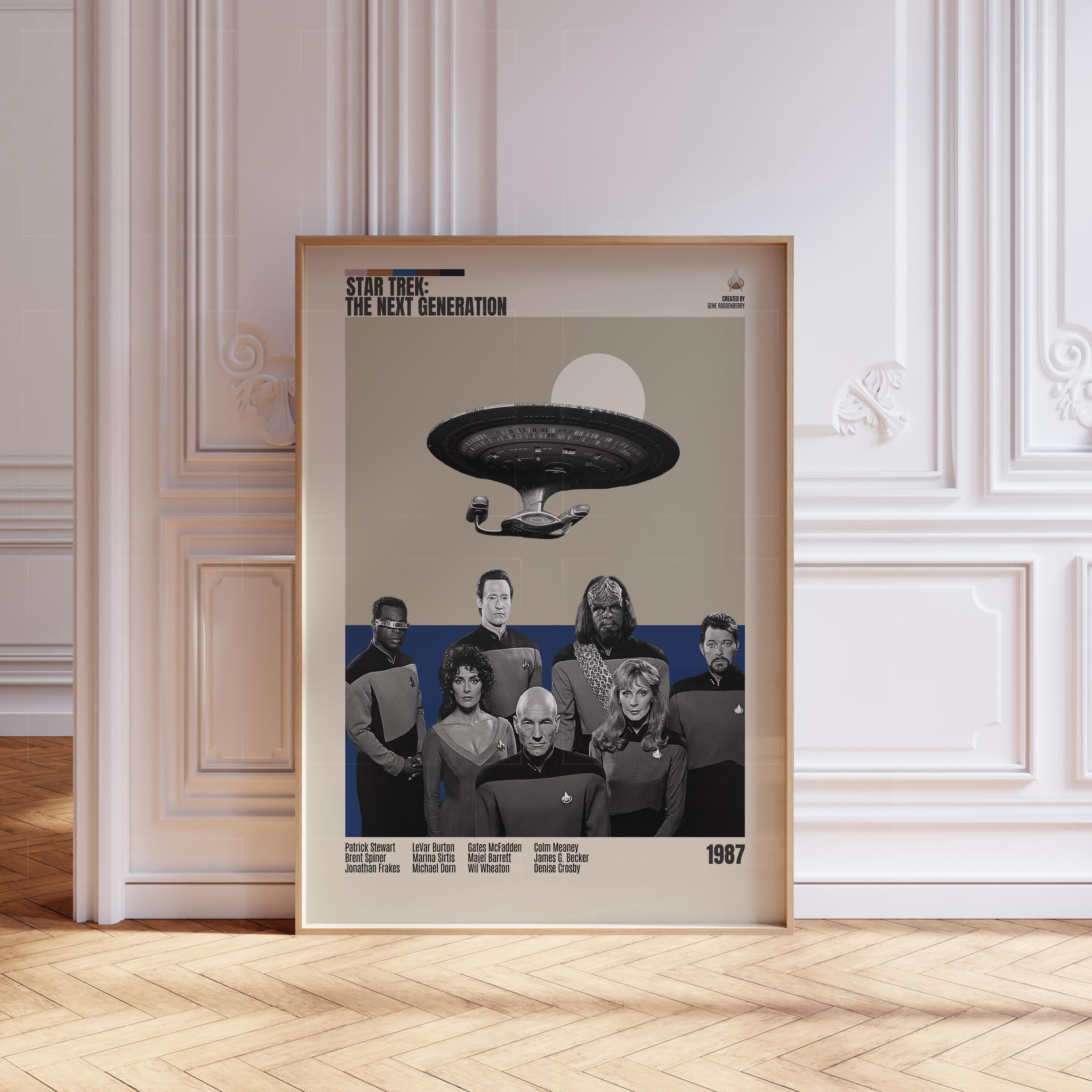 GATEGOO Poster Star Trek: The Next Generation, Retro Movie Print ...