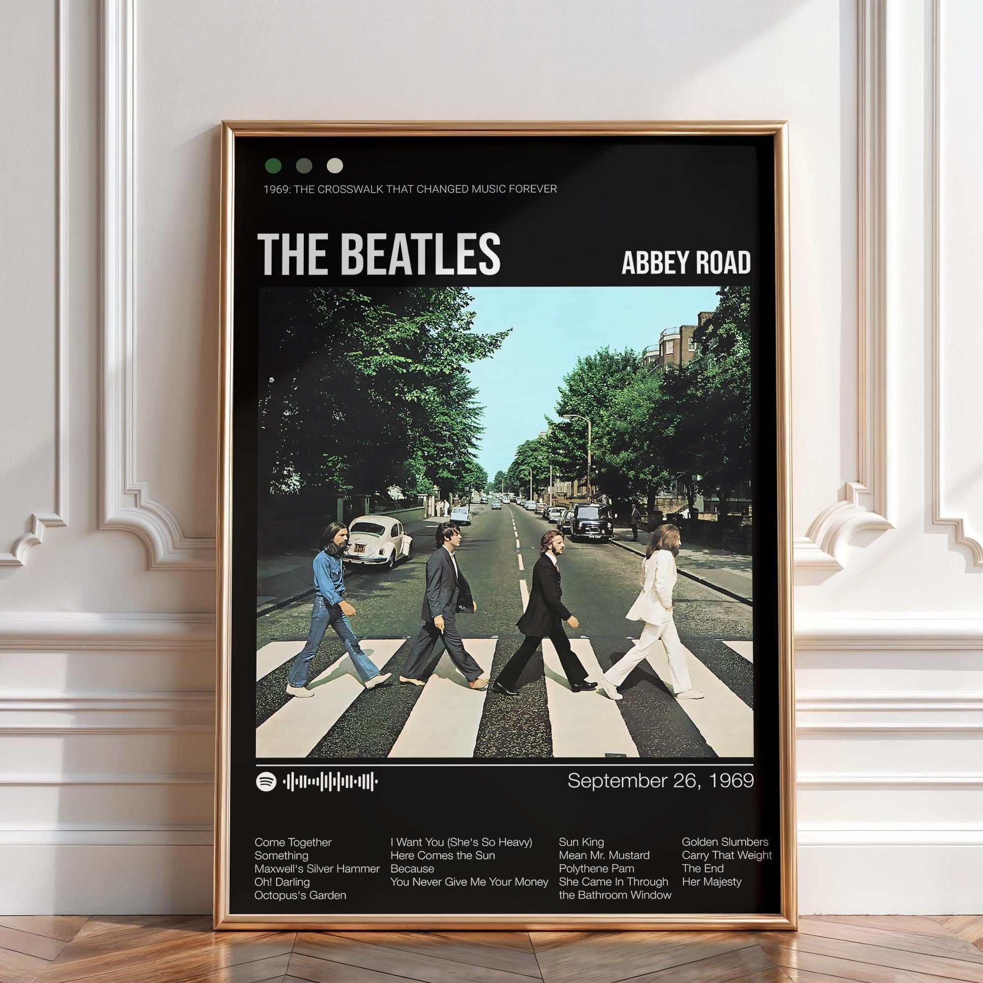 GATEGOO Poster The Beatles Abbey Road Album Poster, Album Cover Print ...