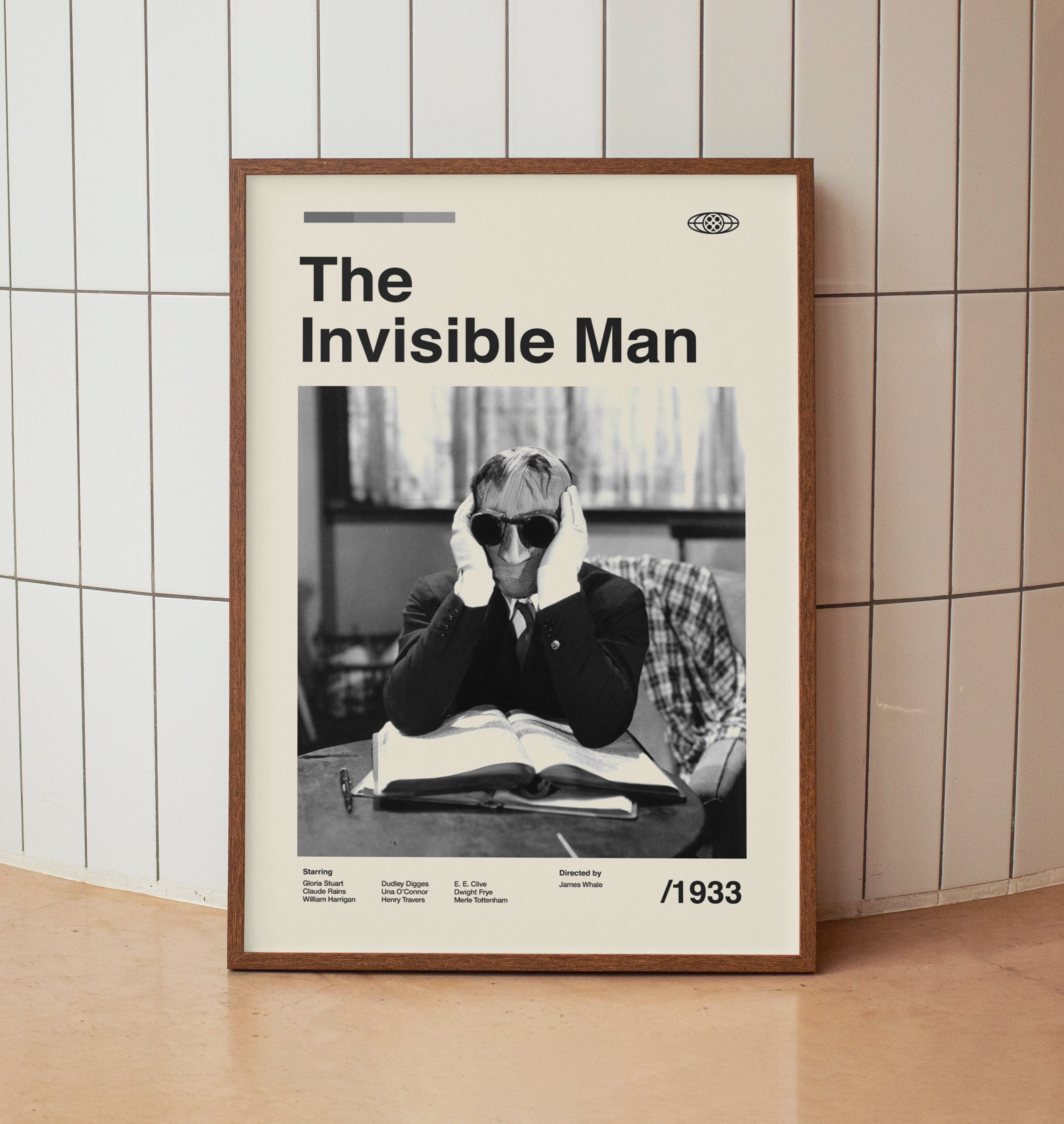 GATEGOO Poster The Invisible Man Wall Art Print - Classic American Film ...